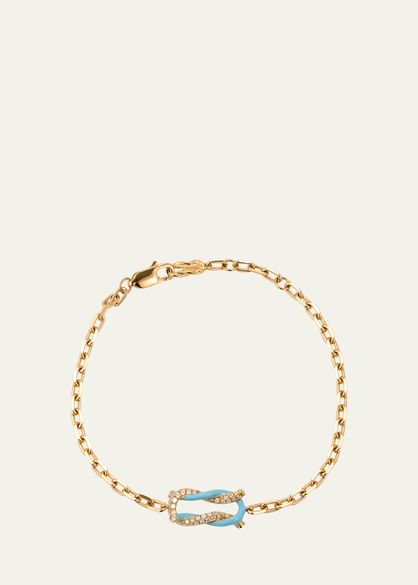 Boochier 18K Yellow Gold Fruit Hoops Diamond Bracelet, Light Blue ...