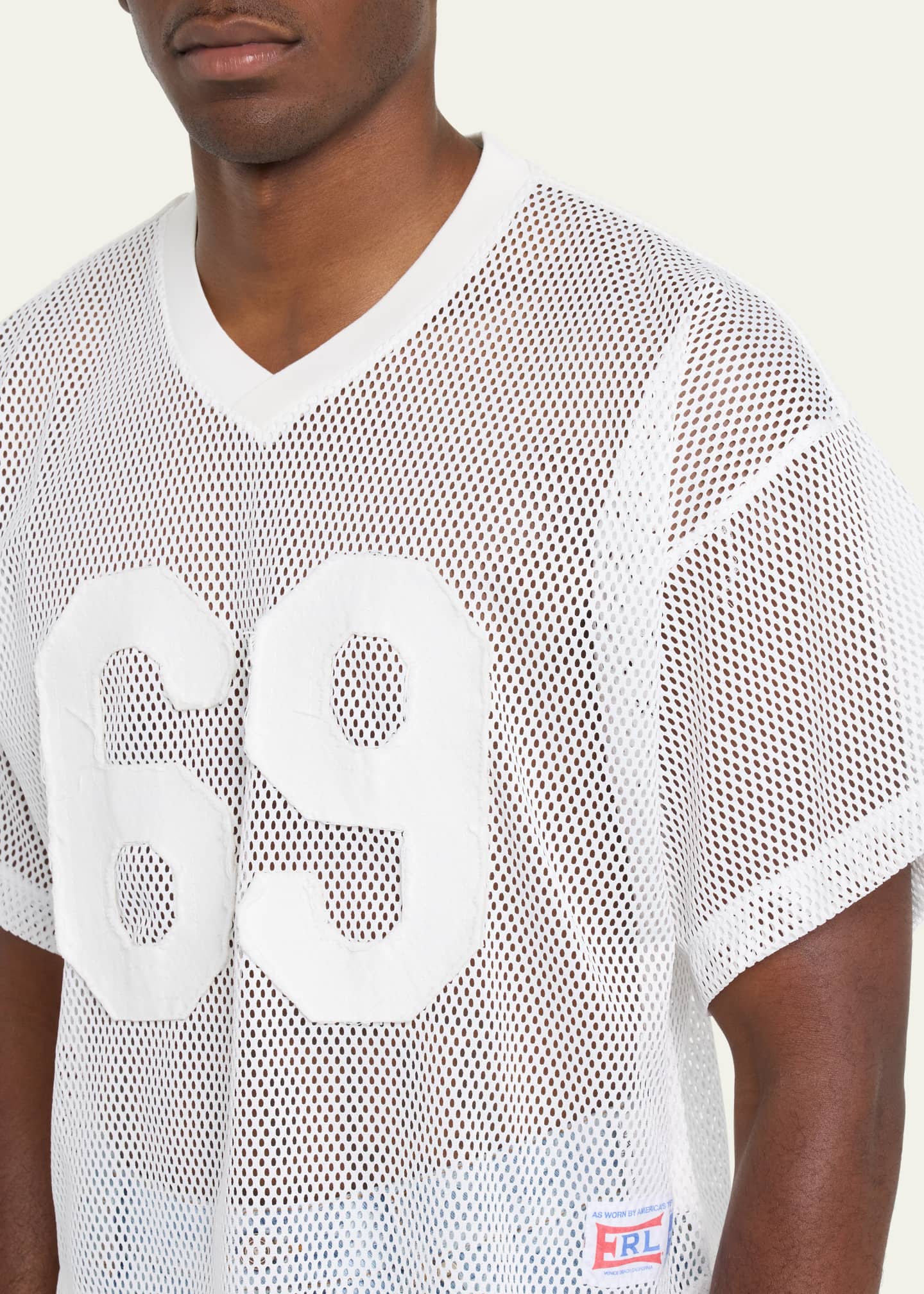 ERL Men's Boxy Mesh 69 Football Jersey - Bergdorf Goodman
