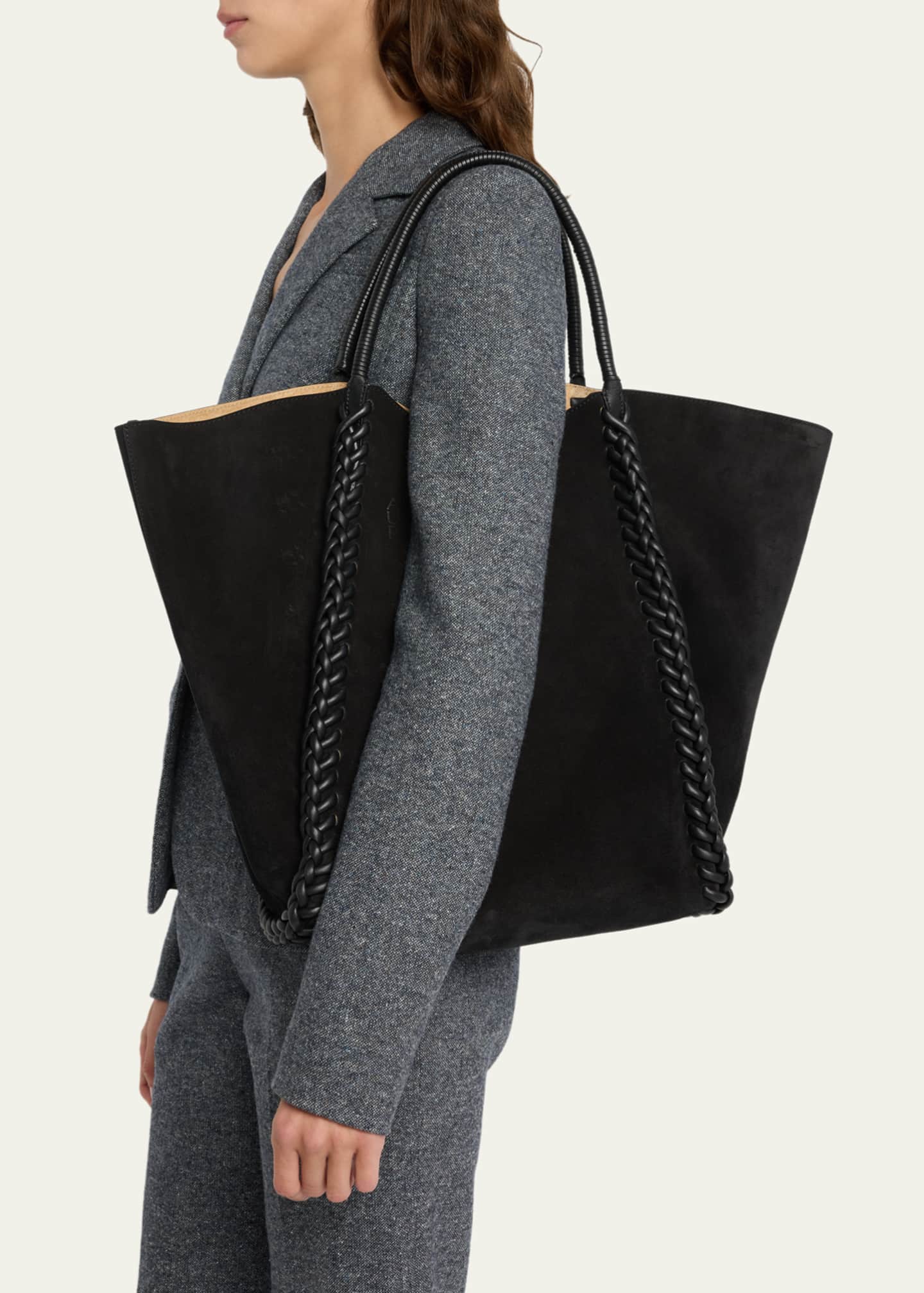 Altuzarra The Braid Large Suede Tote Bag - Bergdorf Goodman
