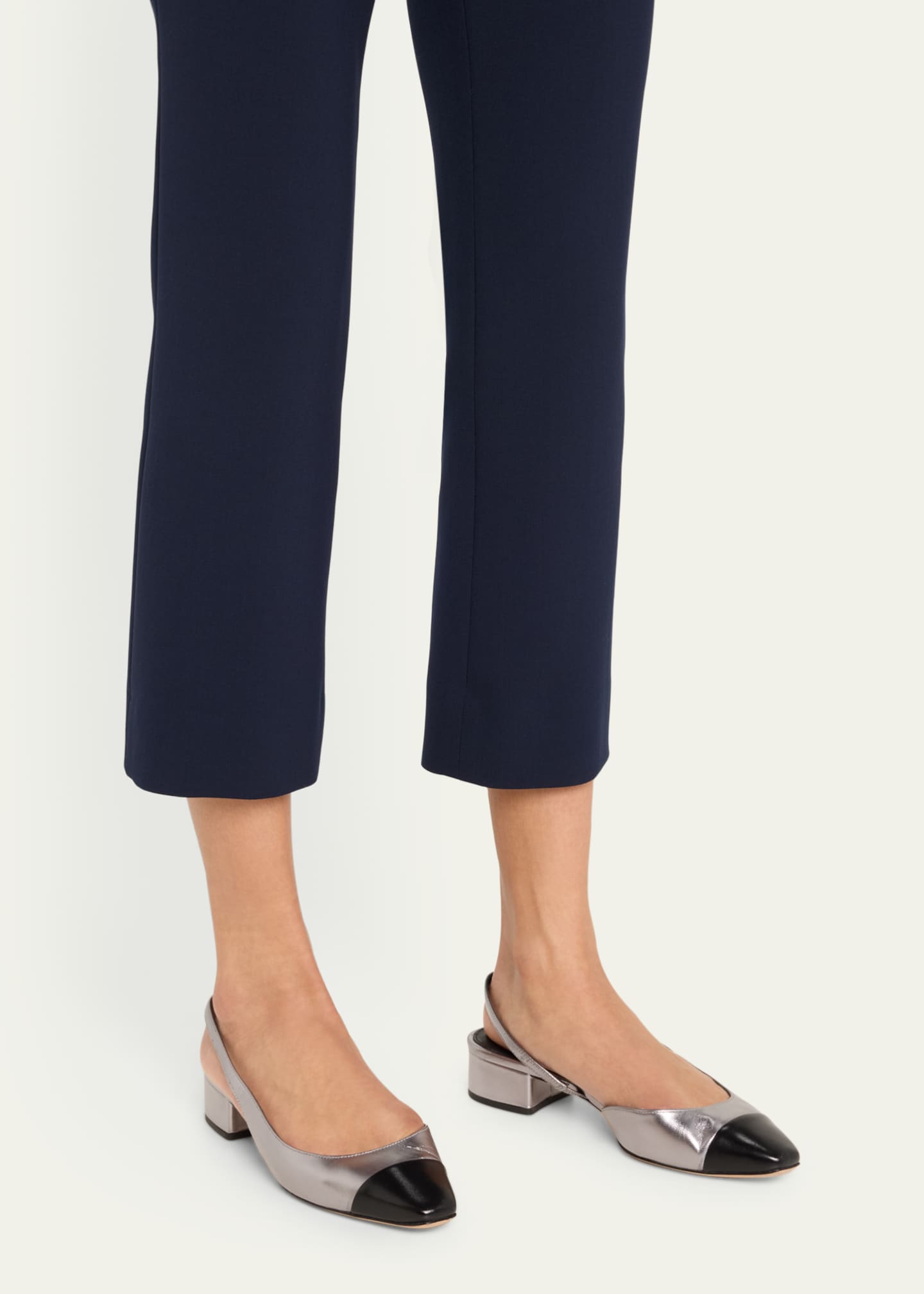 Veronica Beard Cecile Metallic Slingback Ballerina Flats - Bergdorf Goodman