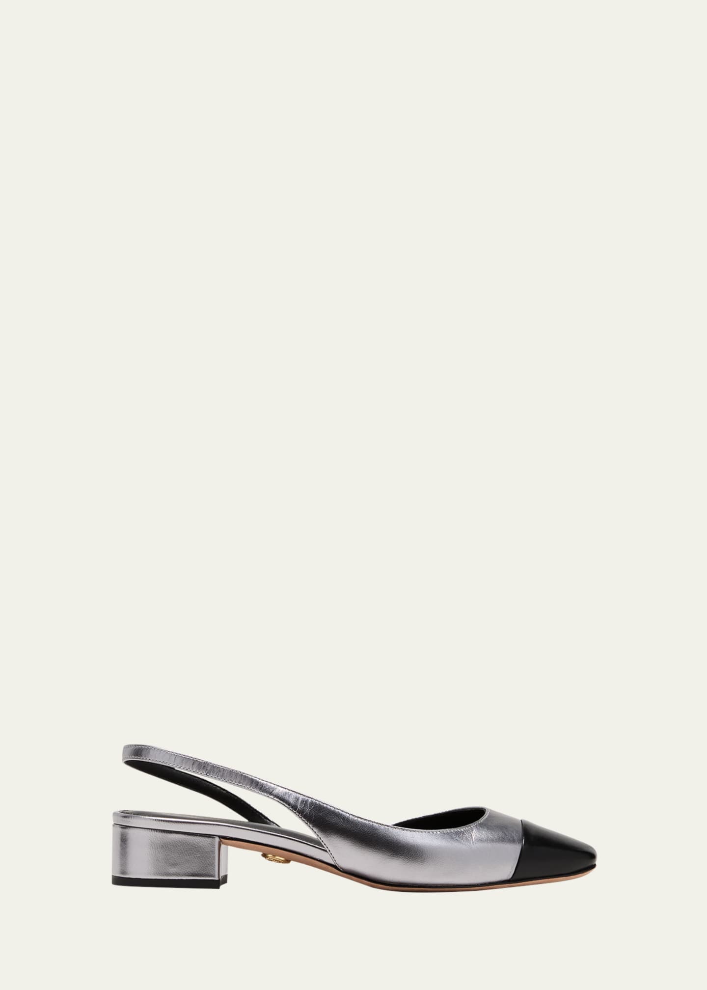 Veronica Beard Cecile Metallic Slingback Ballerina Flats - Bergdorf Goodman