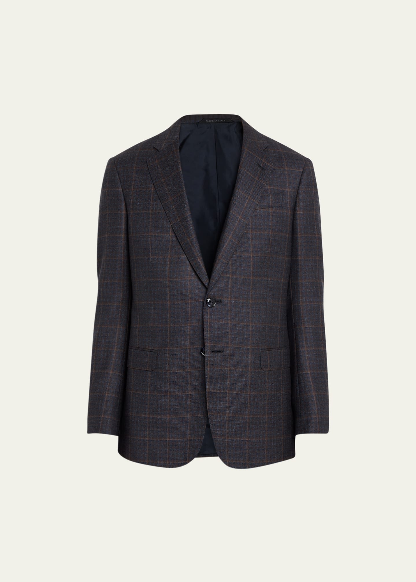 Giorgio Armani Men's Plaid Wool-Cashmere Blazer - Bergdorf Goodman