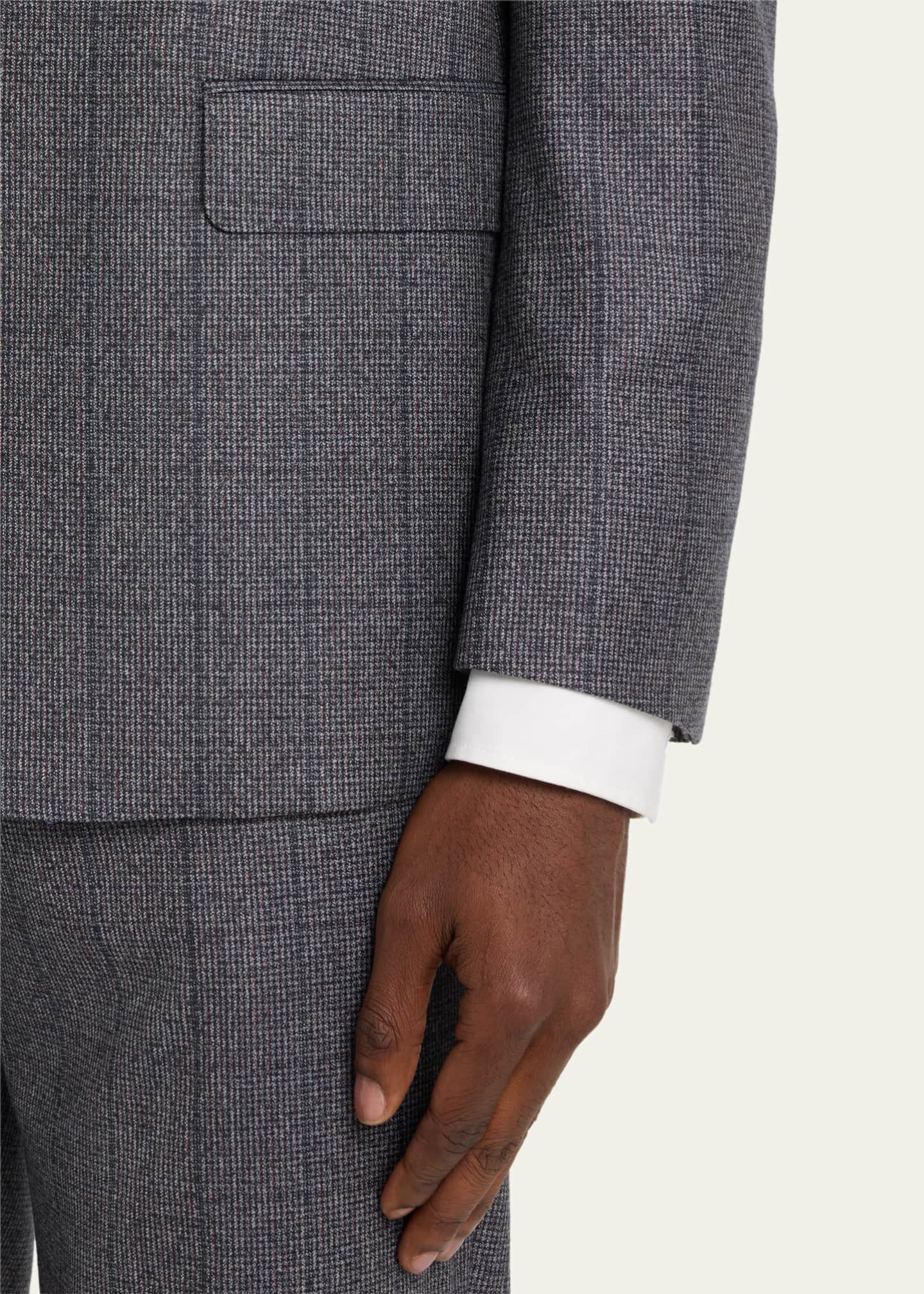 Giorgio Armani Men's Windowpane Wool Suit - Bergdorf Goodman