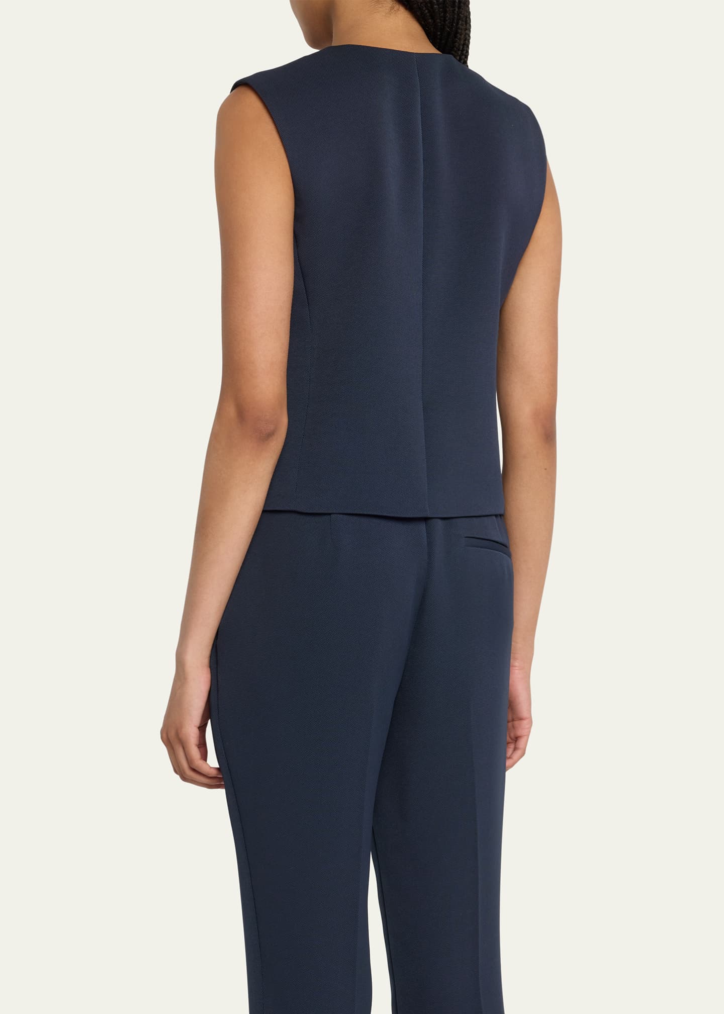 Theory Slim Oxford Crepe Vest - Bergdorf Goodman