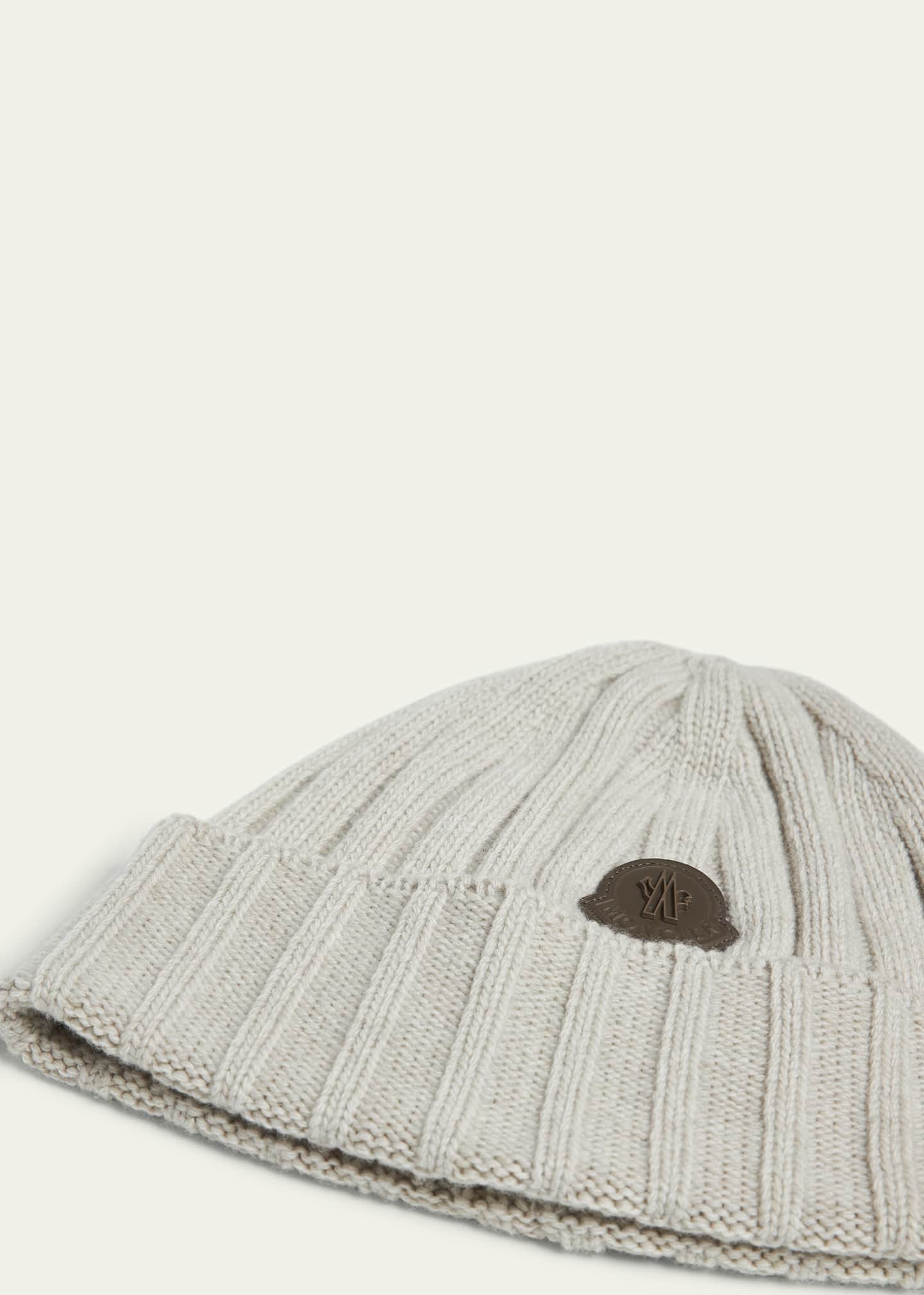 Moncler Men's Ribbed Wool Beanie - Bergdorf Goodman