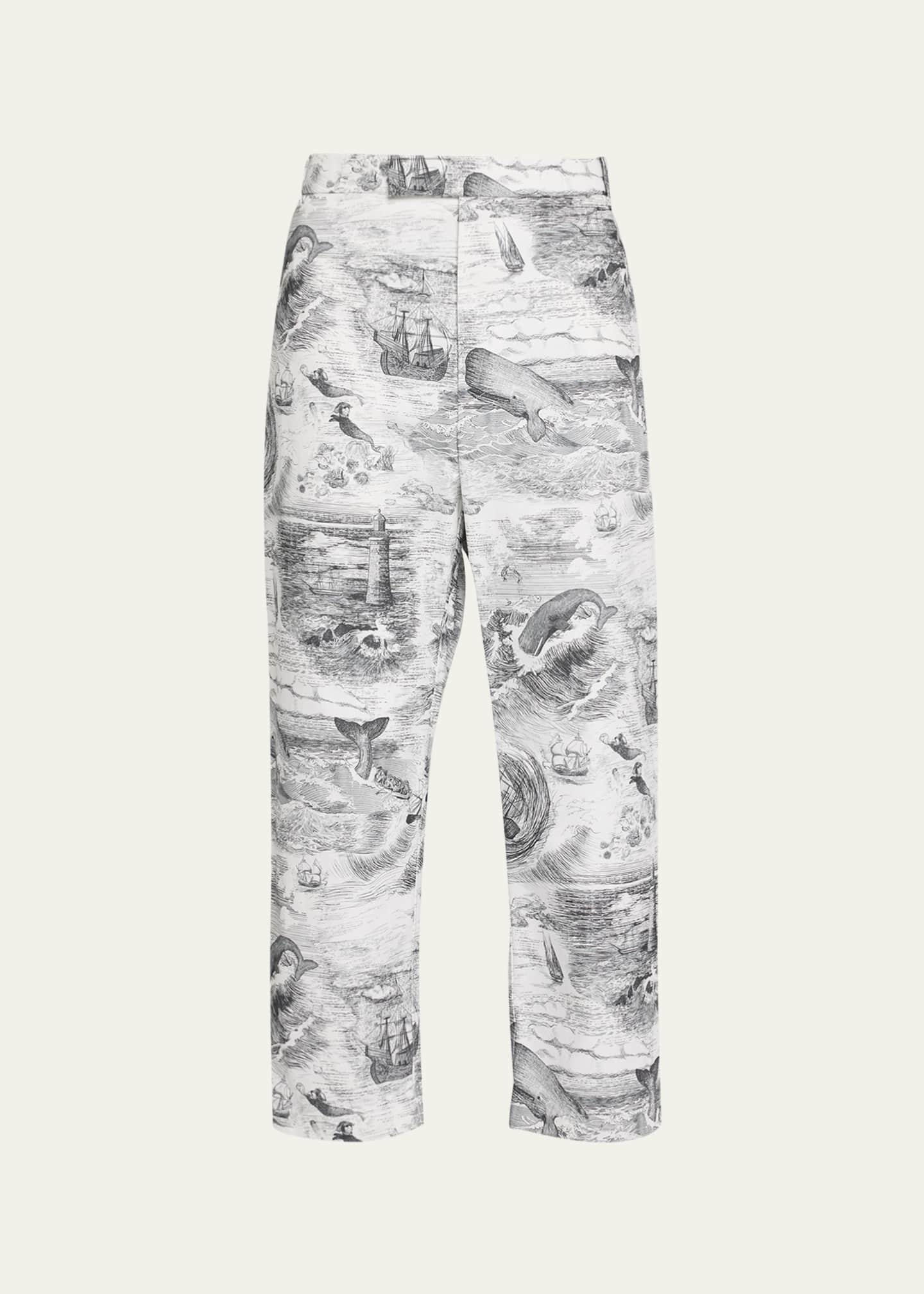 Thom Browne Men's Nautical Toile-Print Pants - Bergdorf Goodman