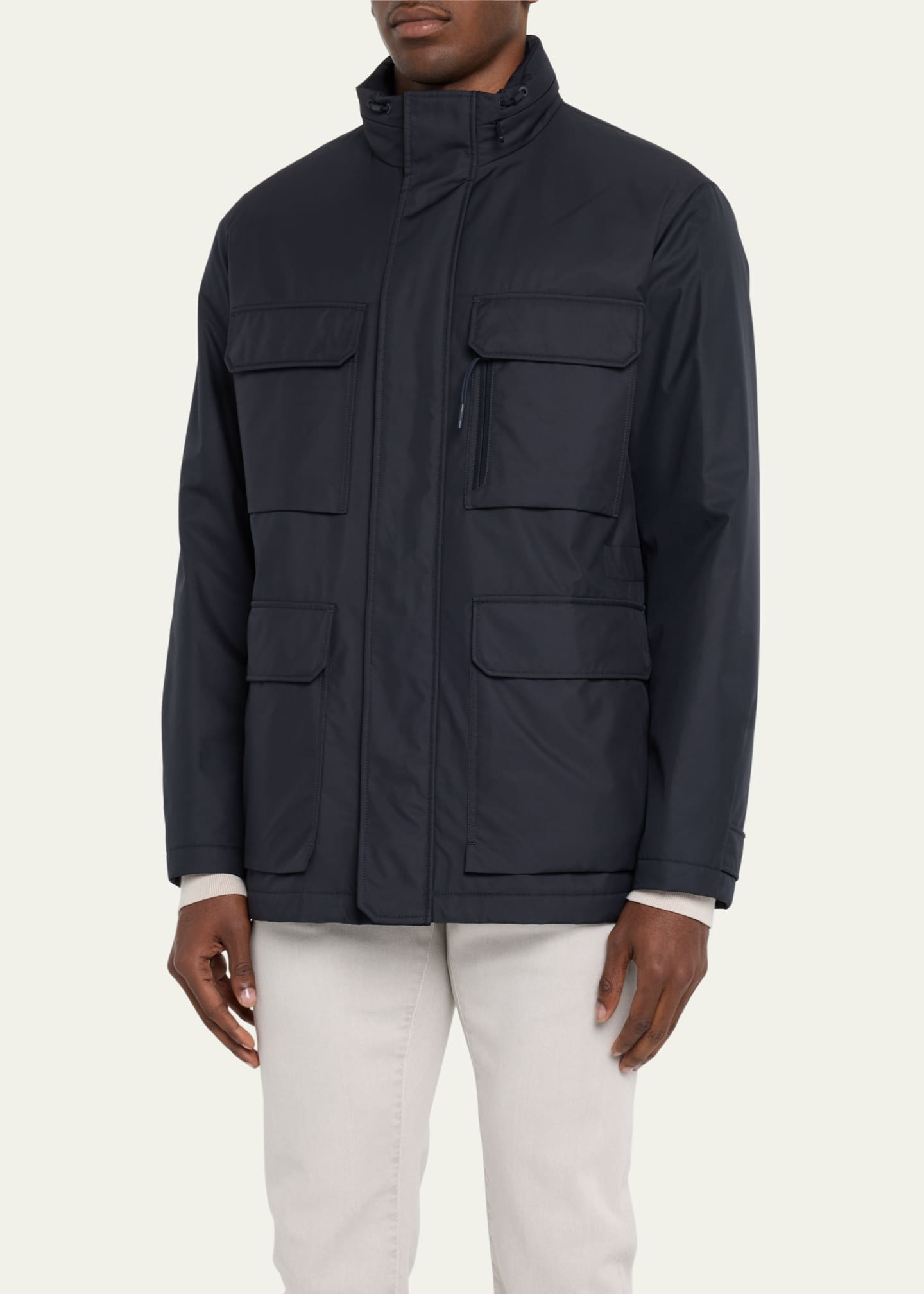 ZEGNA Men's Hidden-Zip Padded Field Jacket - Bergdorf Goodman