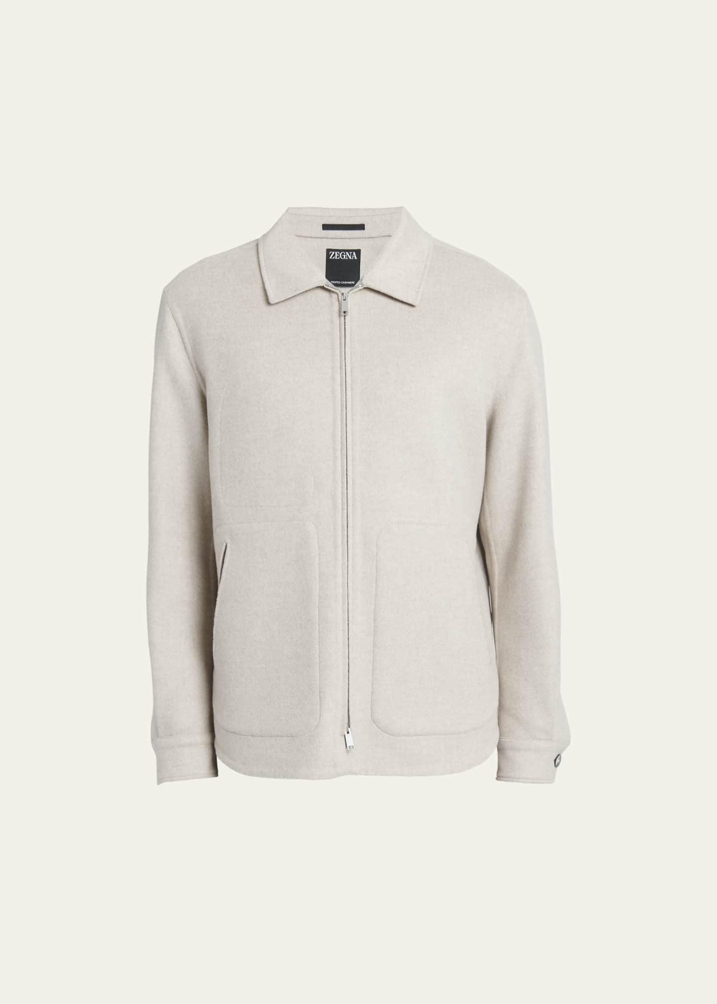 ZEGNA Men's Trofeo Cashmere Full-Zip Shirt Jacket - Bergdorf Goodman