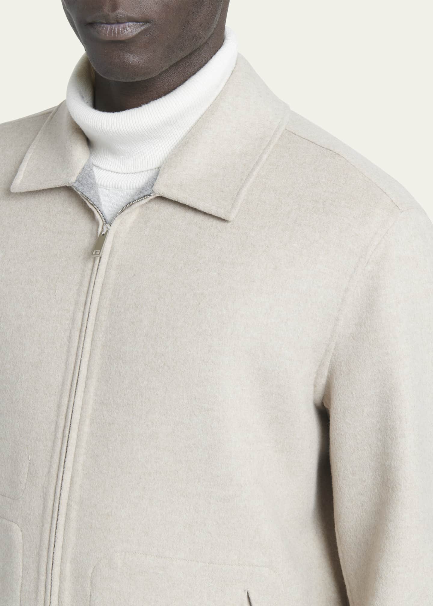 ZEGNA Men's Trofeo Cashmere Full-Zip Shirt Jacket - Bergdorf Goodman