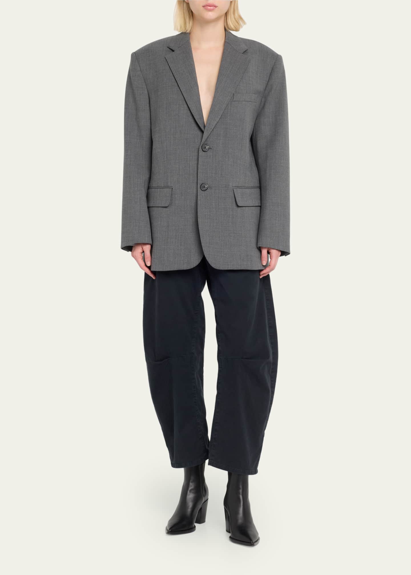 Nili Lotan Single-Breasted Boyfriend Blazer Jacket - Bergdorf Goodman