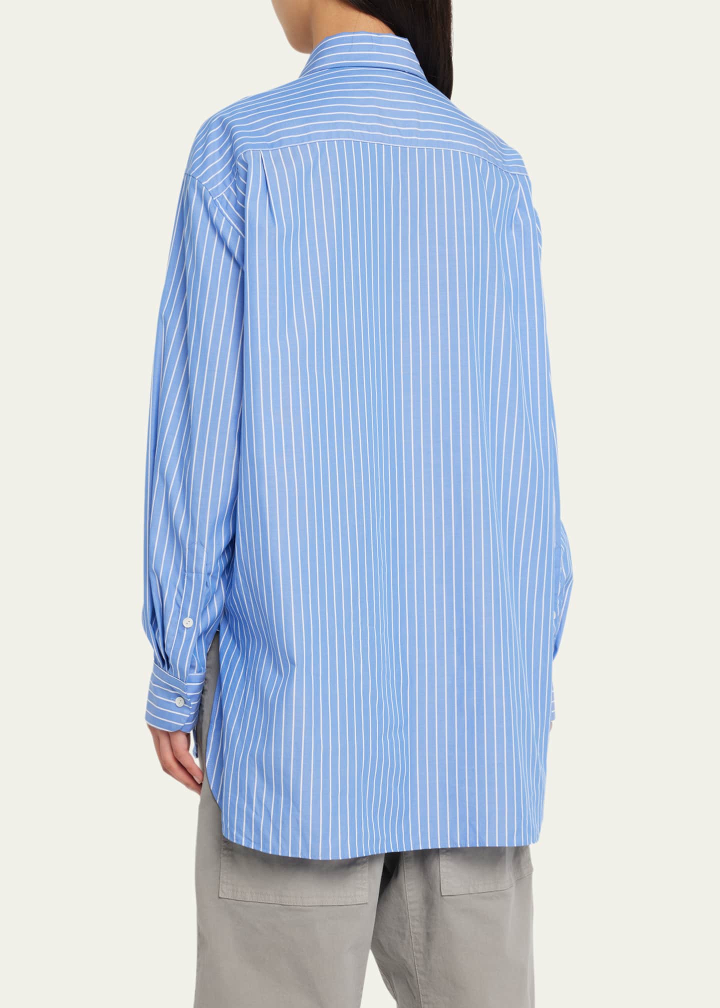 Nili Lotan Yorke Pinstripe Oversized Button Down Shirt - Bergdorf Goodman