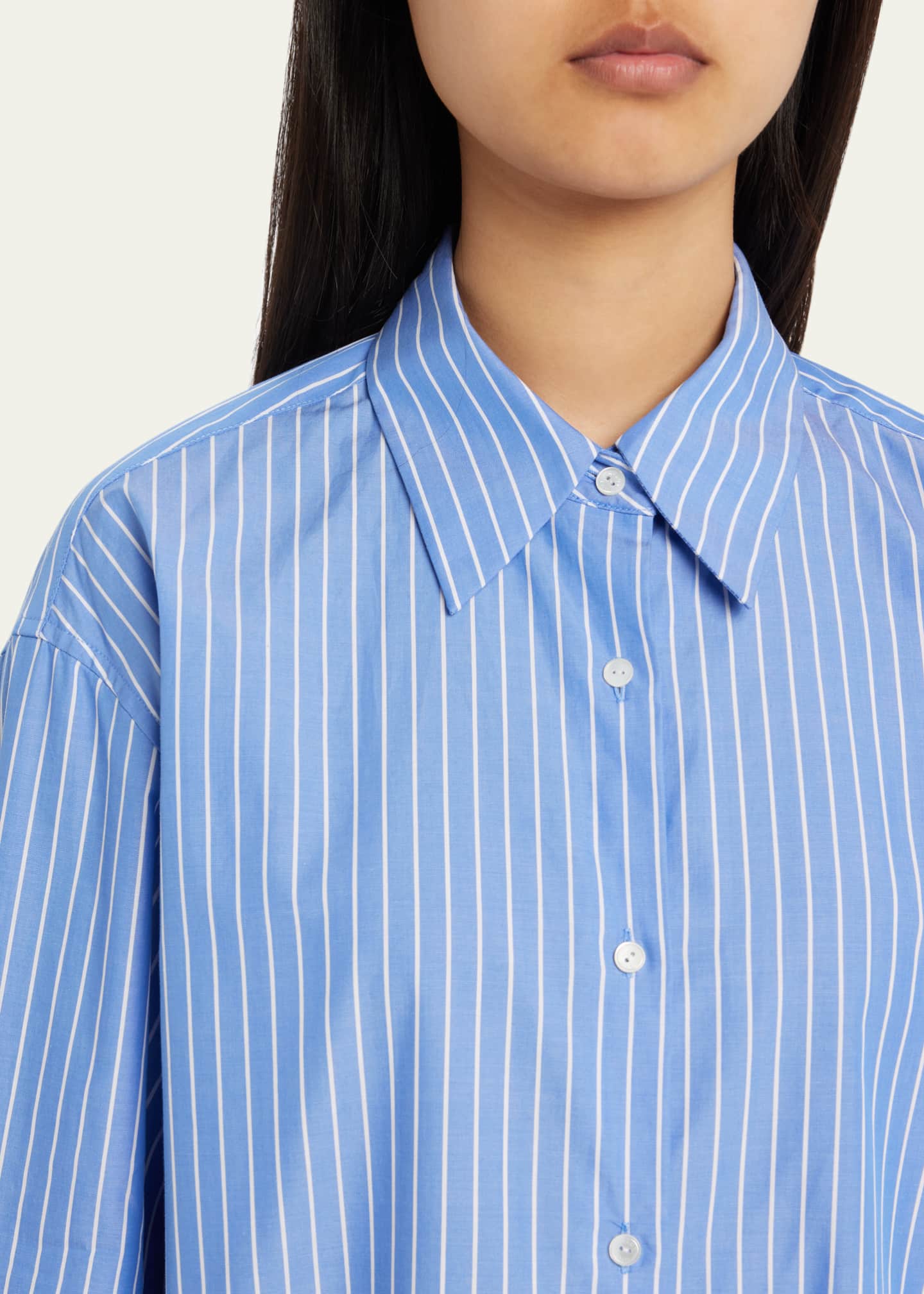 Nili Lotan Yorke Pinstripe Oversized Button Down Shirt - Bergdorf Goodman