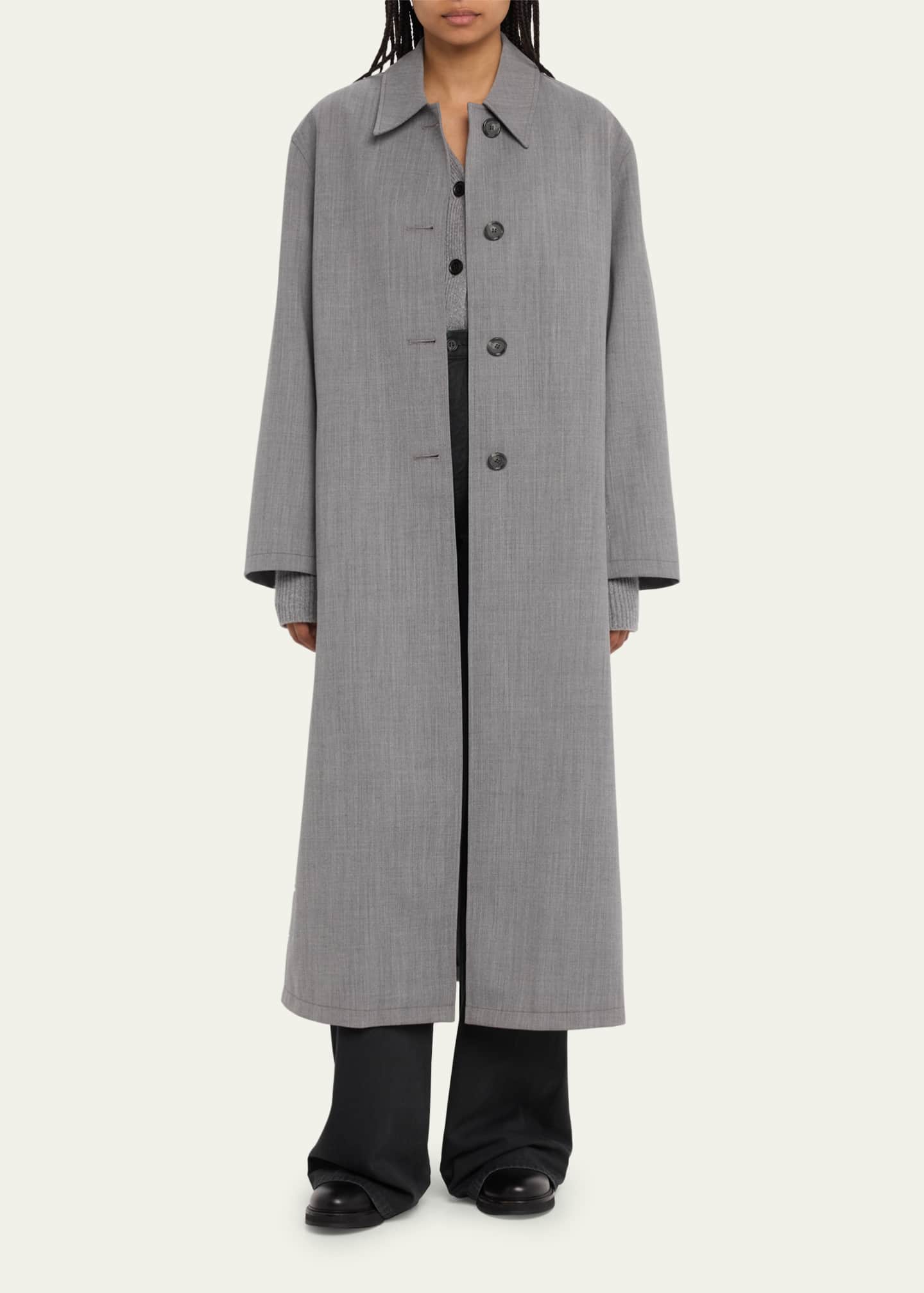 Nili Lotan Adrien Long Wool Duster Coat - Bergdorf Goodman