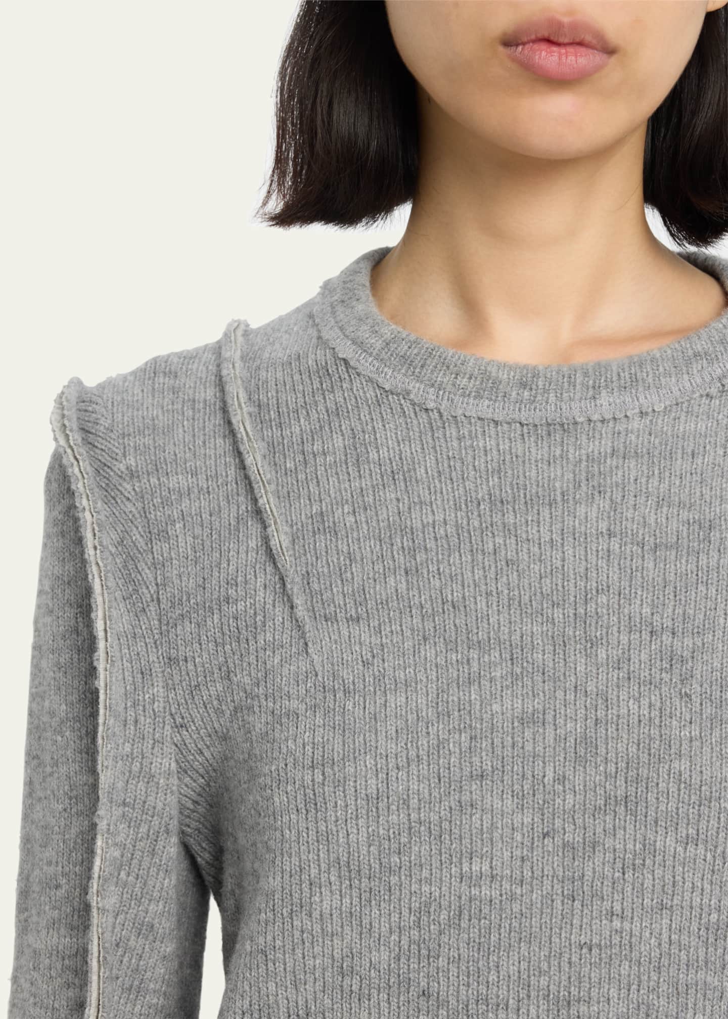 R13 Raw Edge Wool Crewneck Sweater - Bergdorf Goodman