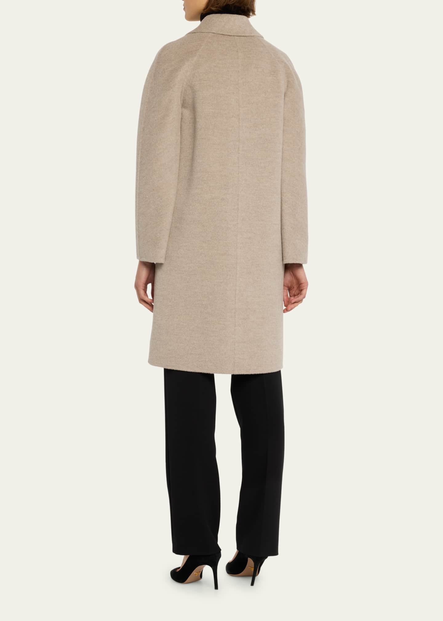 Michael Kors Collection Cashgora Melton Wool Balmacaan Coat - Bergdorf ...