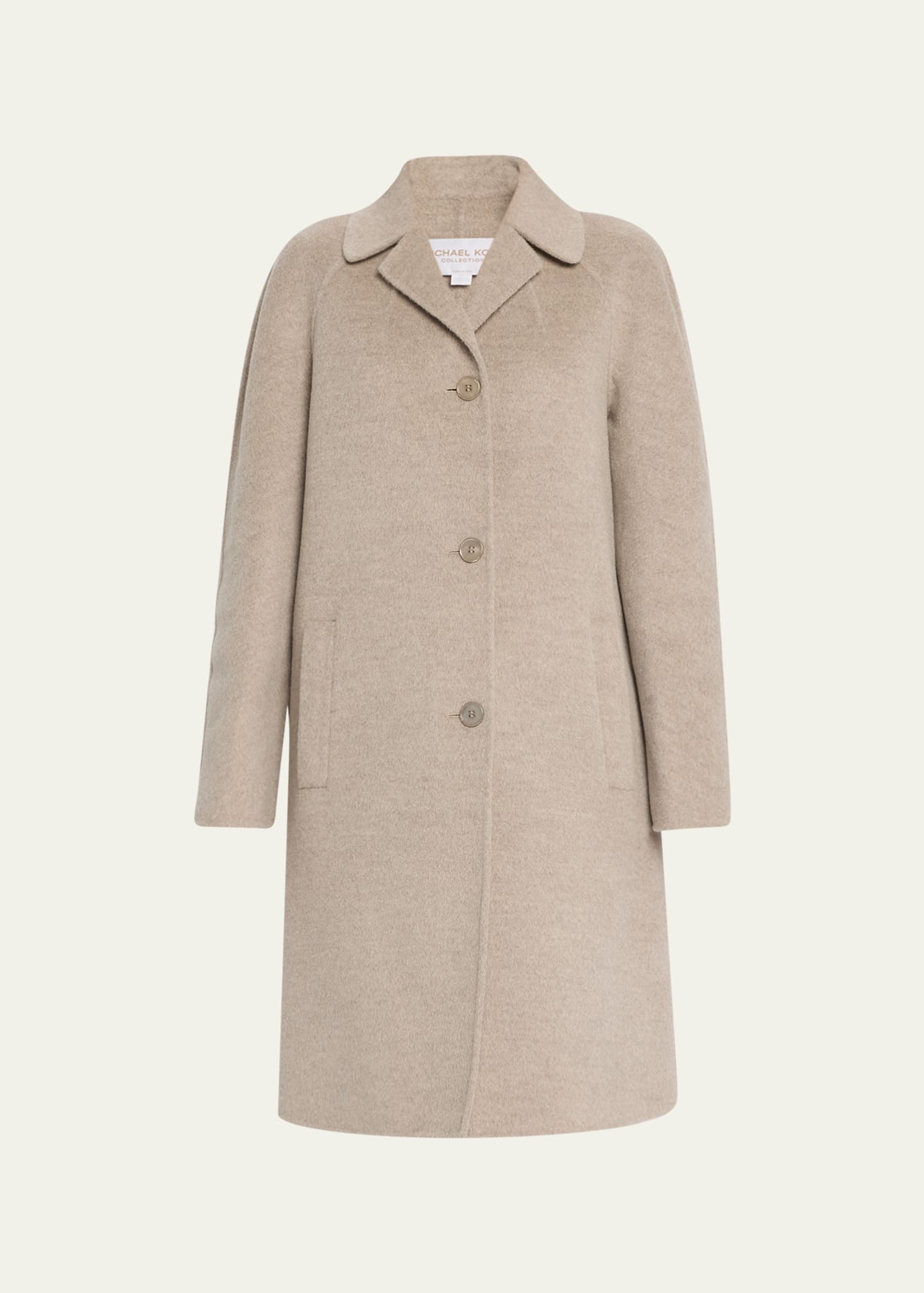 Michael Kors Collection Cashgora Melton Wool Balmacaan Coat - Bergdorf ...