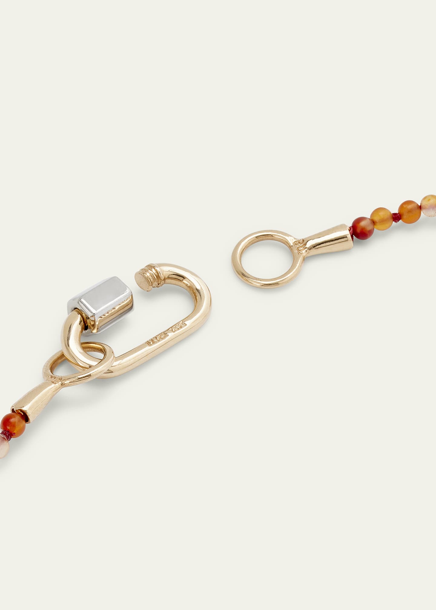 Marla Aaron Lock and Orange Agate Itty Bitty Strand Necklace - Bergdorf ...