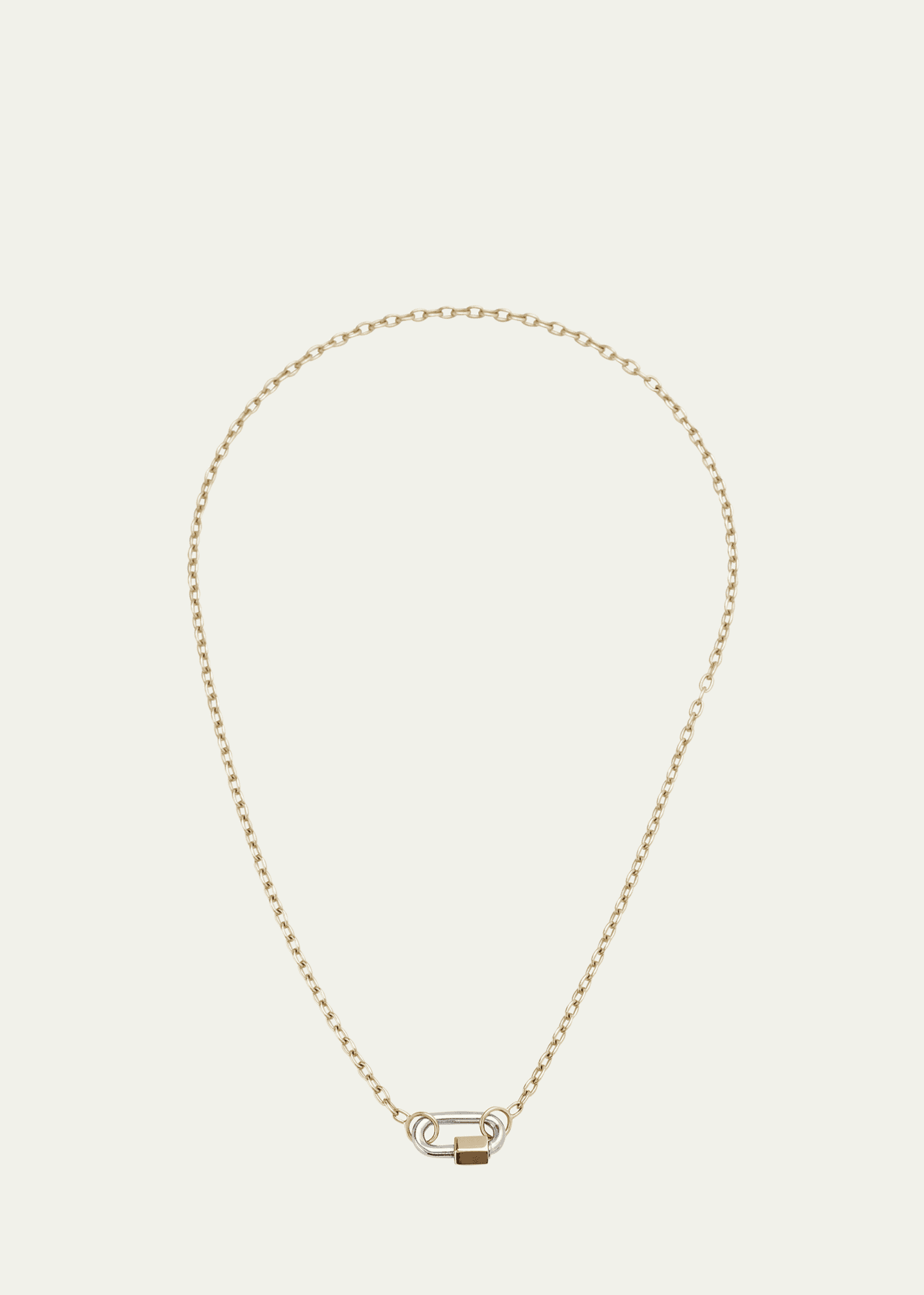 Marla Aaron 14k Pulley Chain and Lock Necklace - Bergdorf Goodman