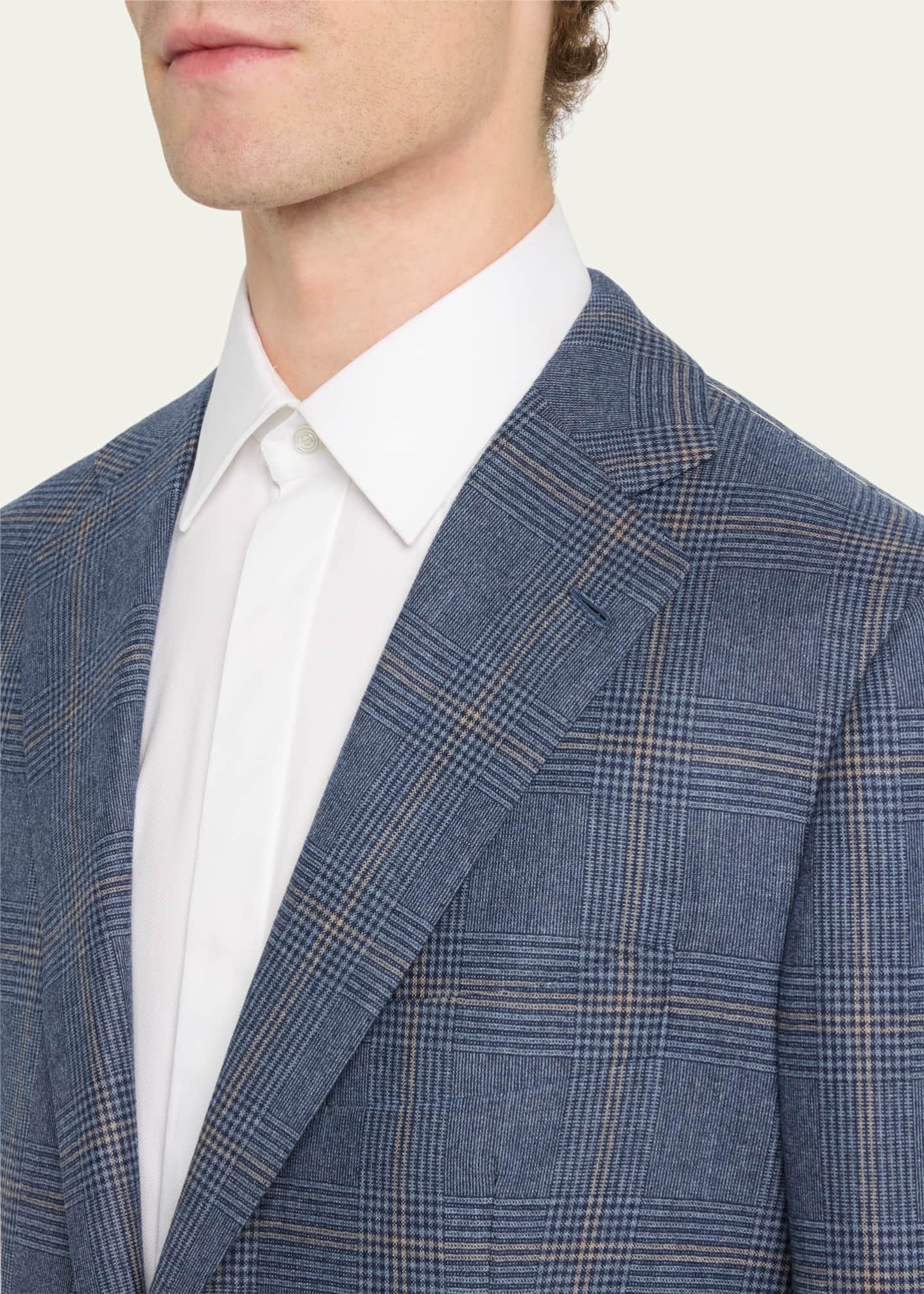 Cesare Attolini Men's Two-Tone Check Suit - Bergdorf Goodman