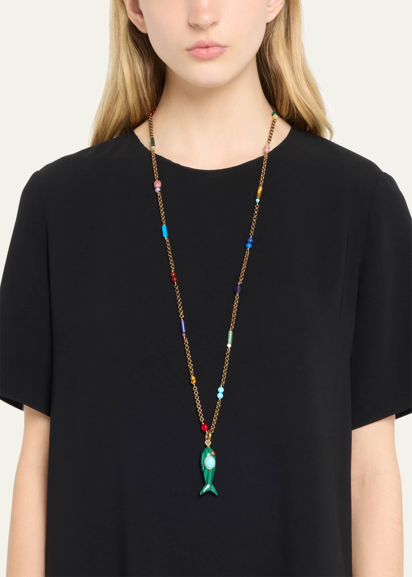 Grazia And Marica Vozza Resin Fish Charm Necklace - Bergdorf Goodman