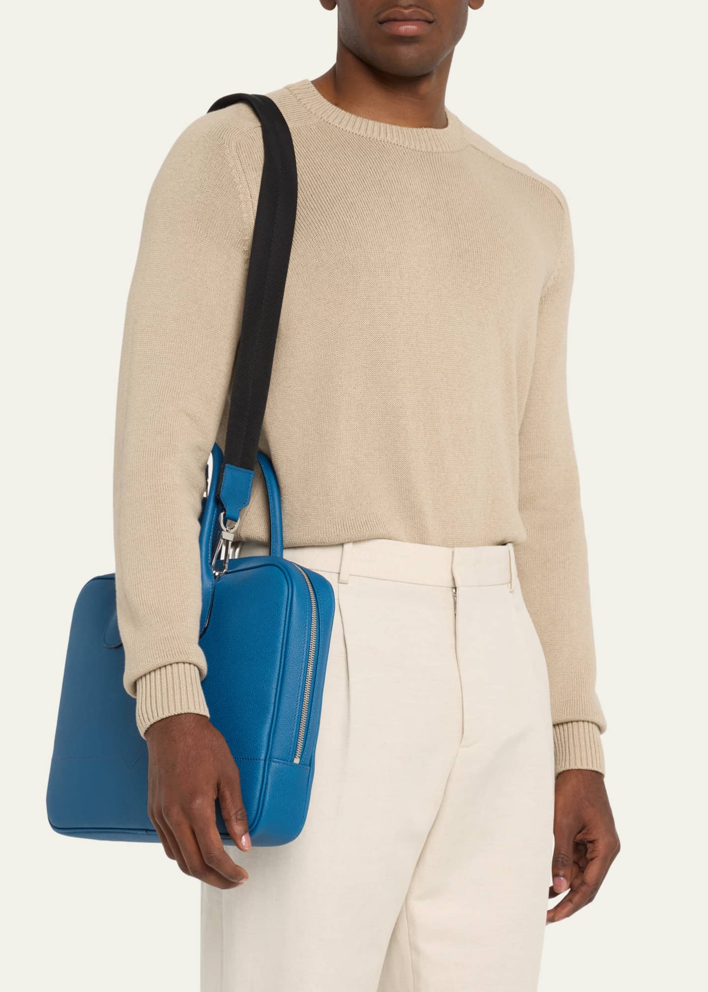 Valextra Men's MyLogo Leather Briefcase - Bergdorf Goodman