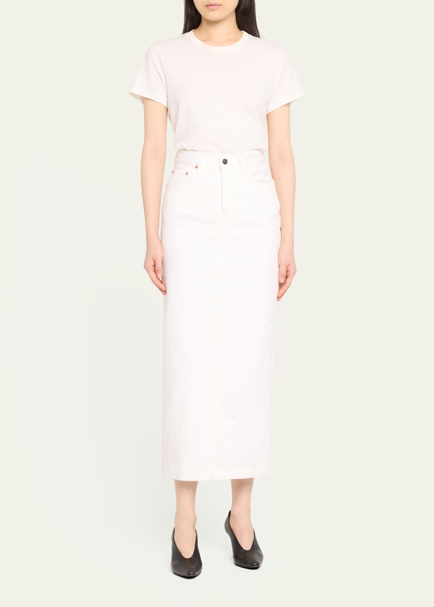 Wardrobe Nyc Denim Column Skirt Bergdorf Goodman