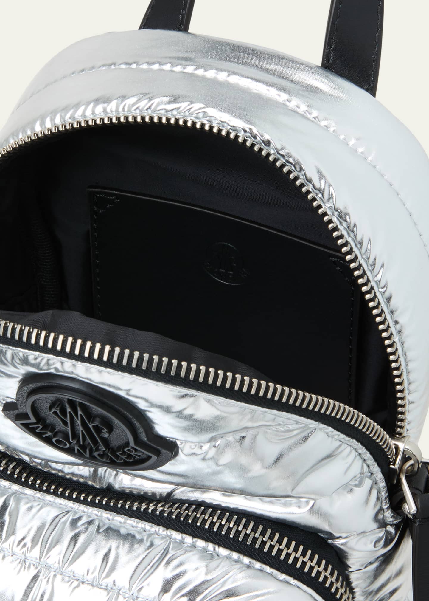 Moncler Kilia Small Crossbody Metallic Puffer Backpack - Bergdorf Goodman