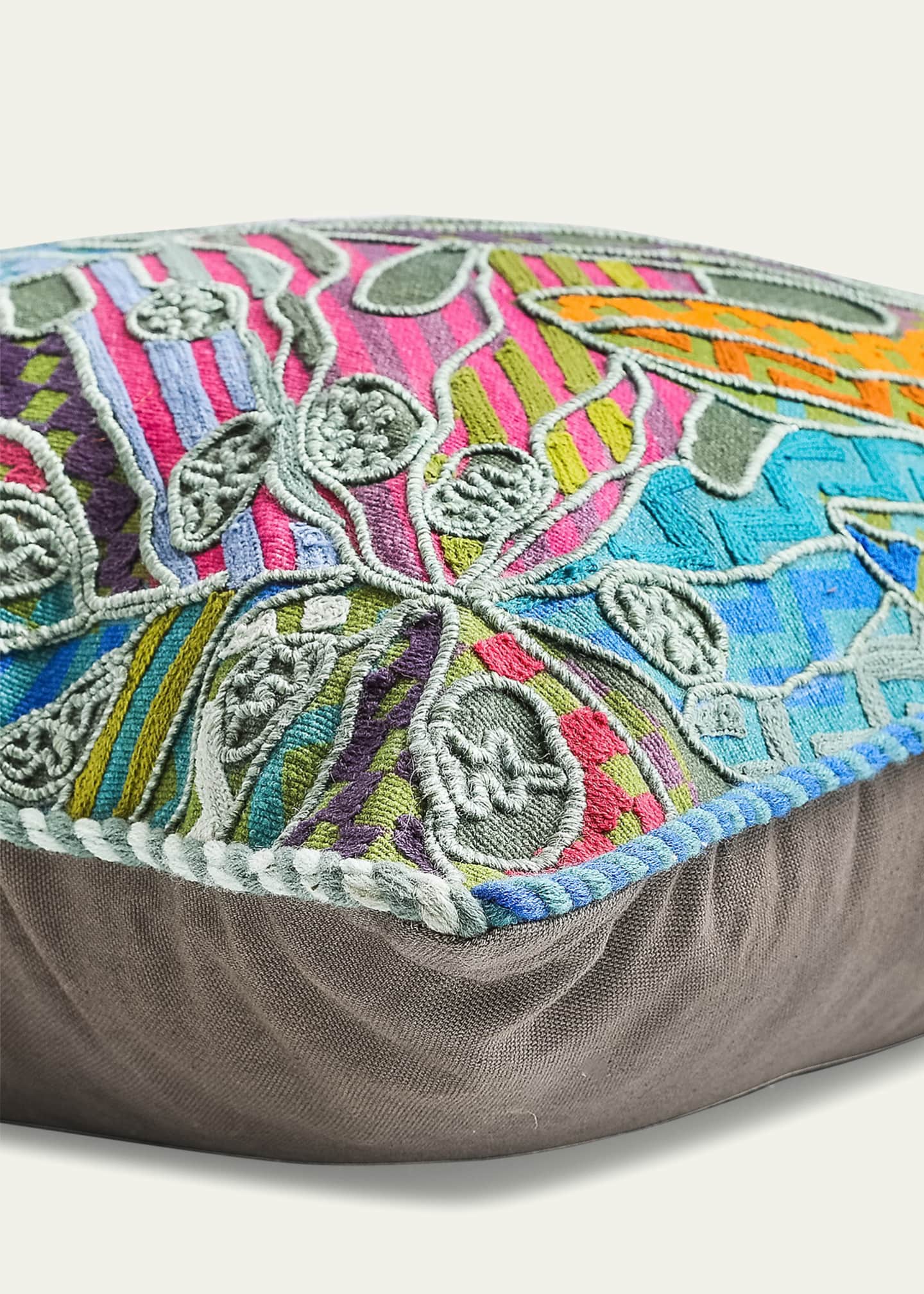 MacKenzie-Childs Mosaic Monstera Pillow - 25" - Bergdorf Goodman