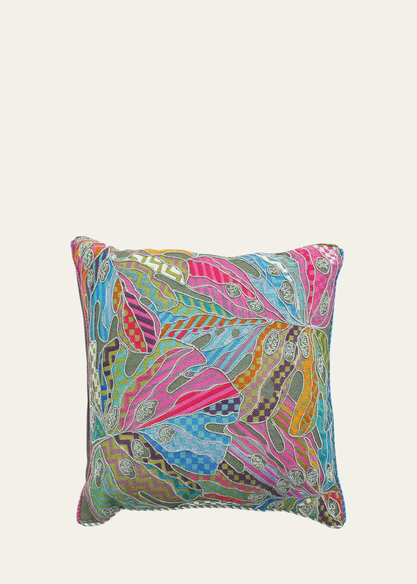 MacKenzie-Childs Mosaic Monstera Pillow - 25" - Bergdorf Goodman