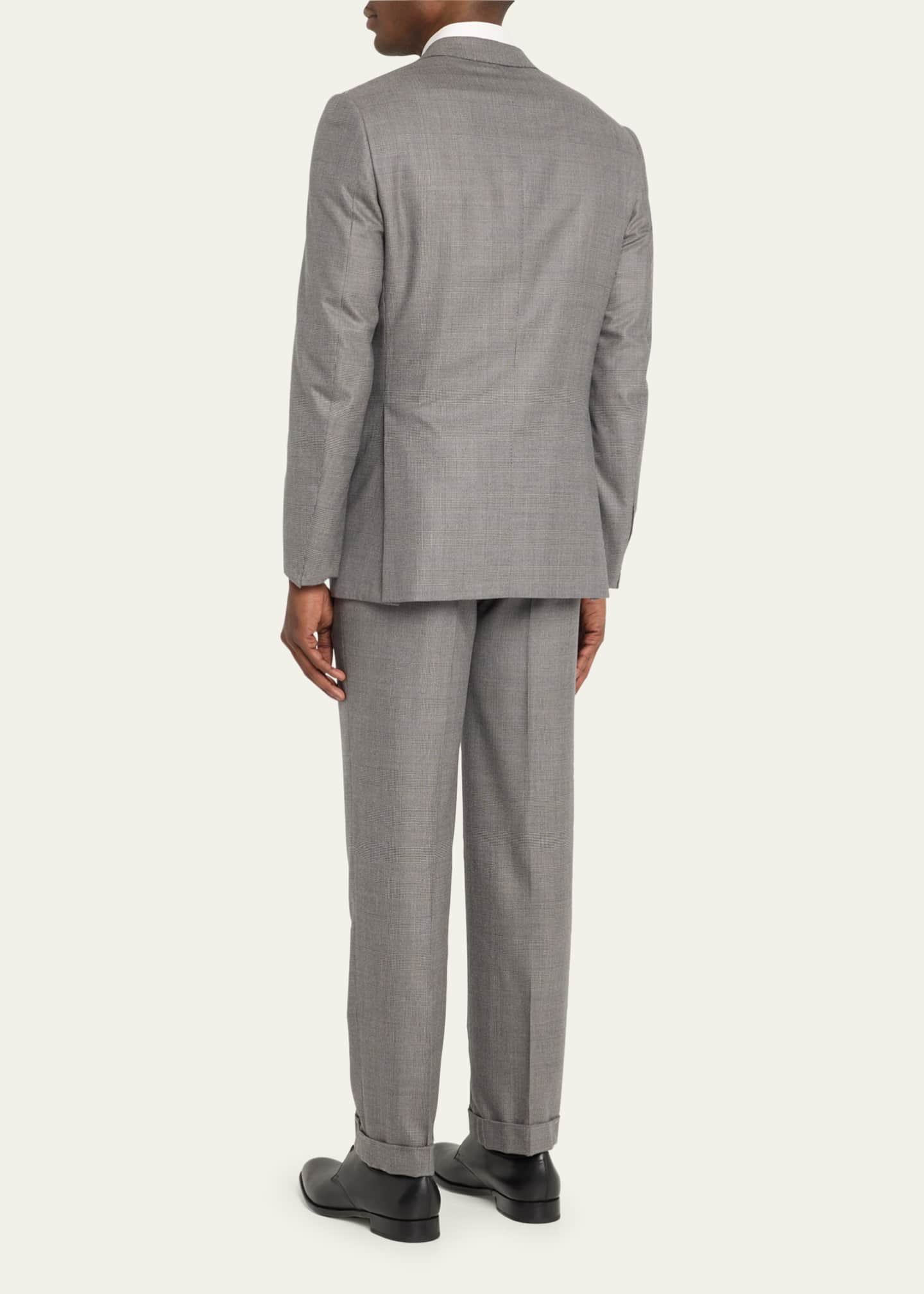 Brioni Men's Brun Super 150s Wool Plaid Suit - Bergdorf Goodman