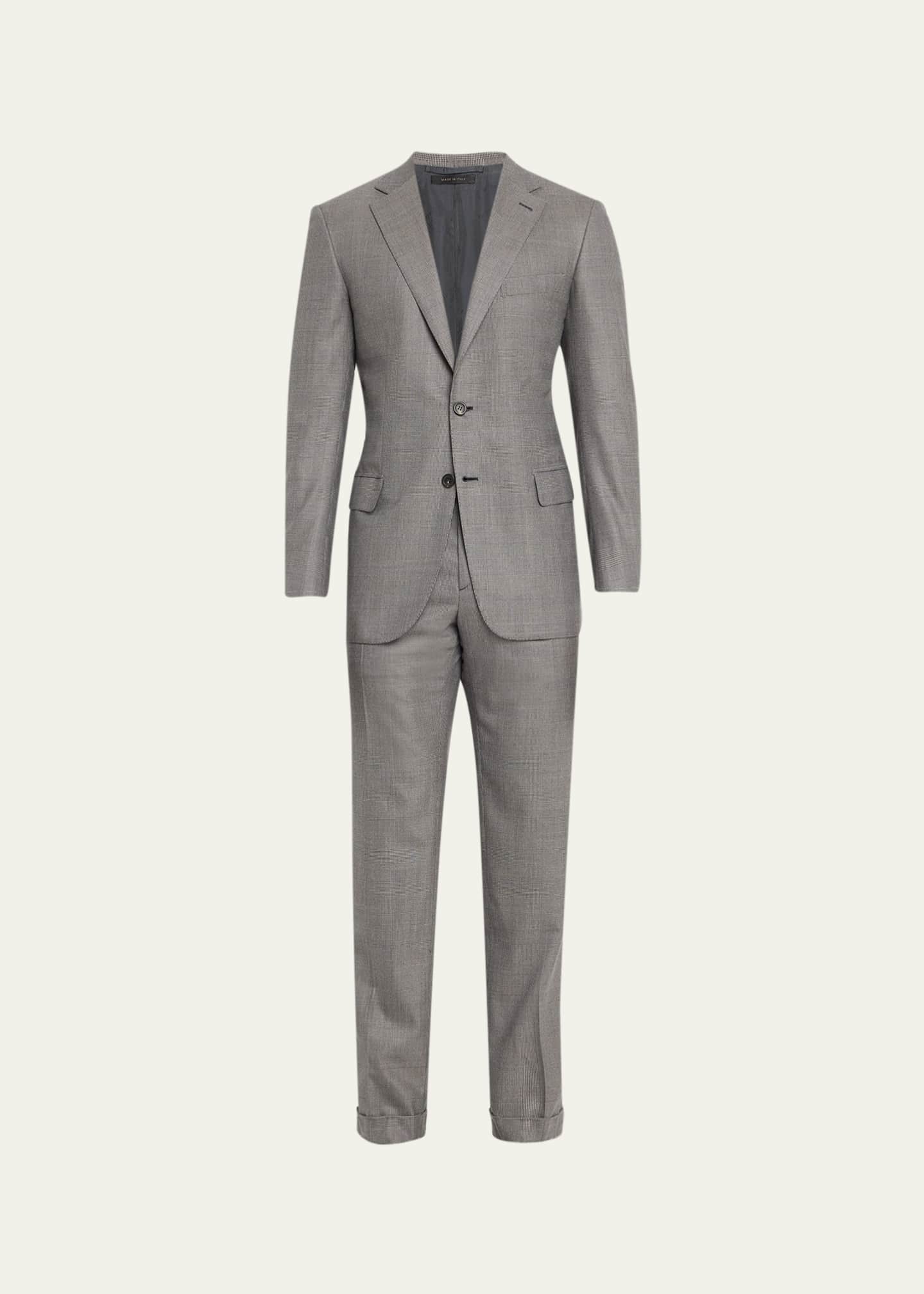 Brioni Men's Brun Super 150s Wool Plaid Suit - Bergdorf Goodman