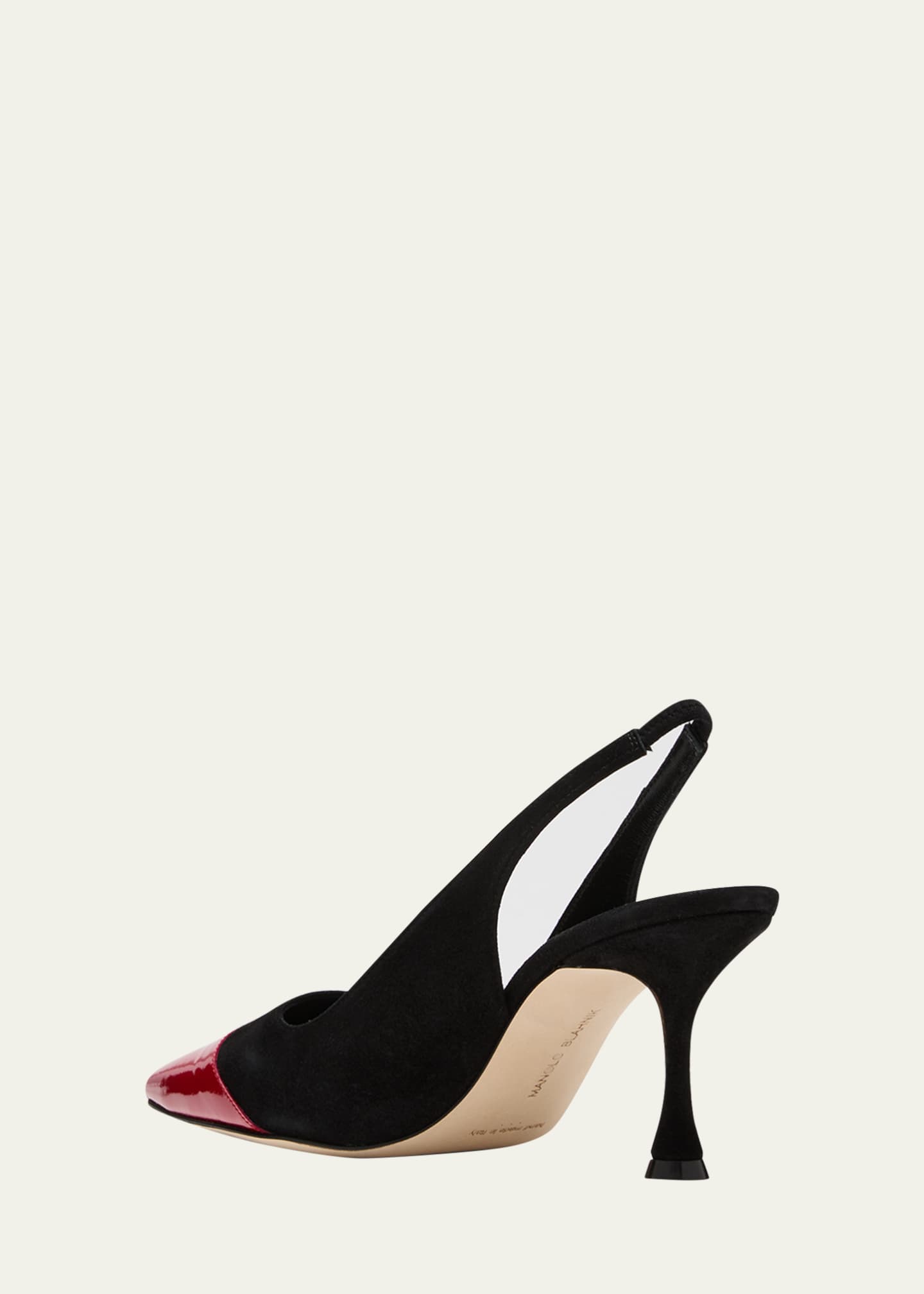 Manolo Blahnik Zaborus Suede Patent Halter Pumps - Bergdorf Goodman