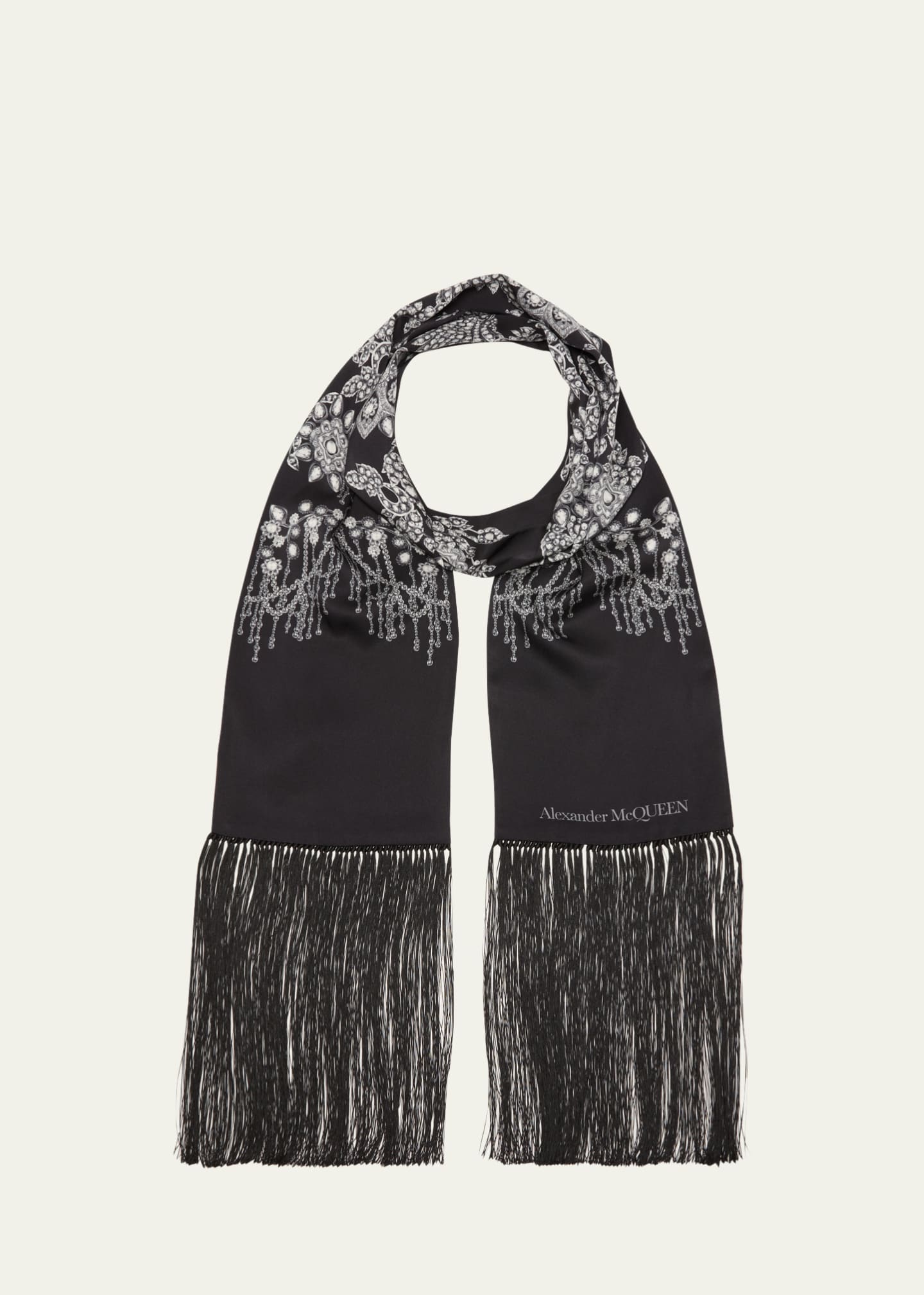 Alexander McQueen Victorian Opera Satin Scarf - Bergdorf Goodman