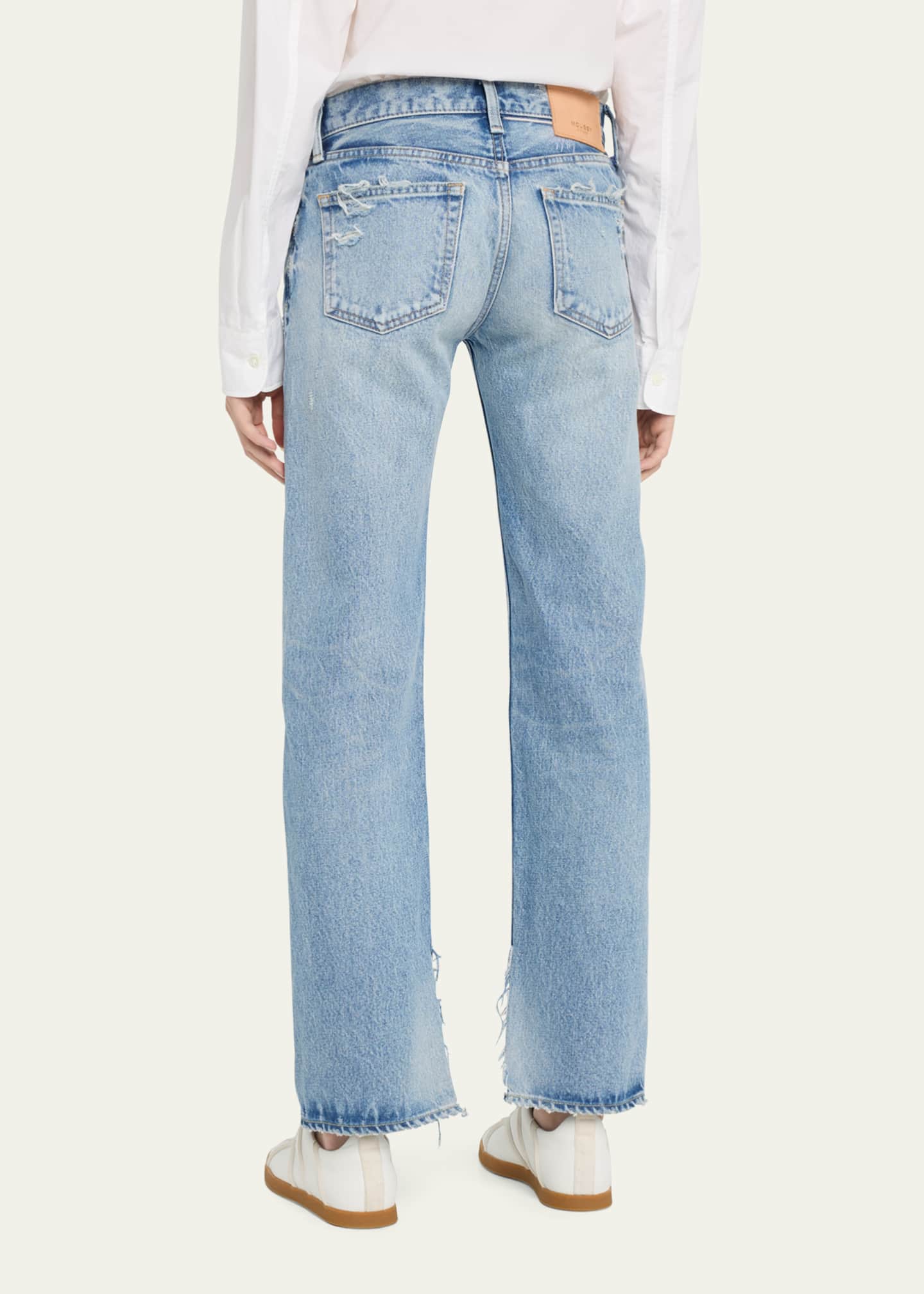 MOUSSY VINTAGE Bostonia Straight Low-Rise Split Hem Jeans - Bergdorf ...