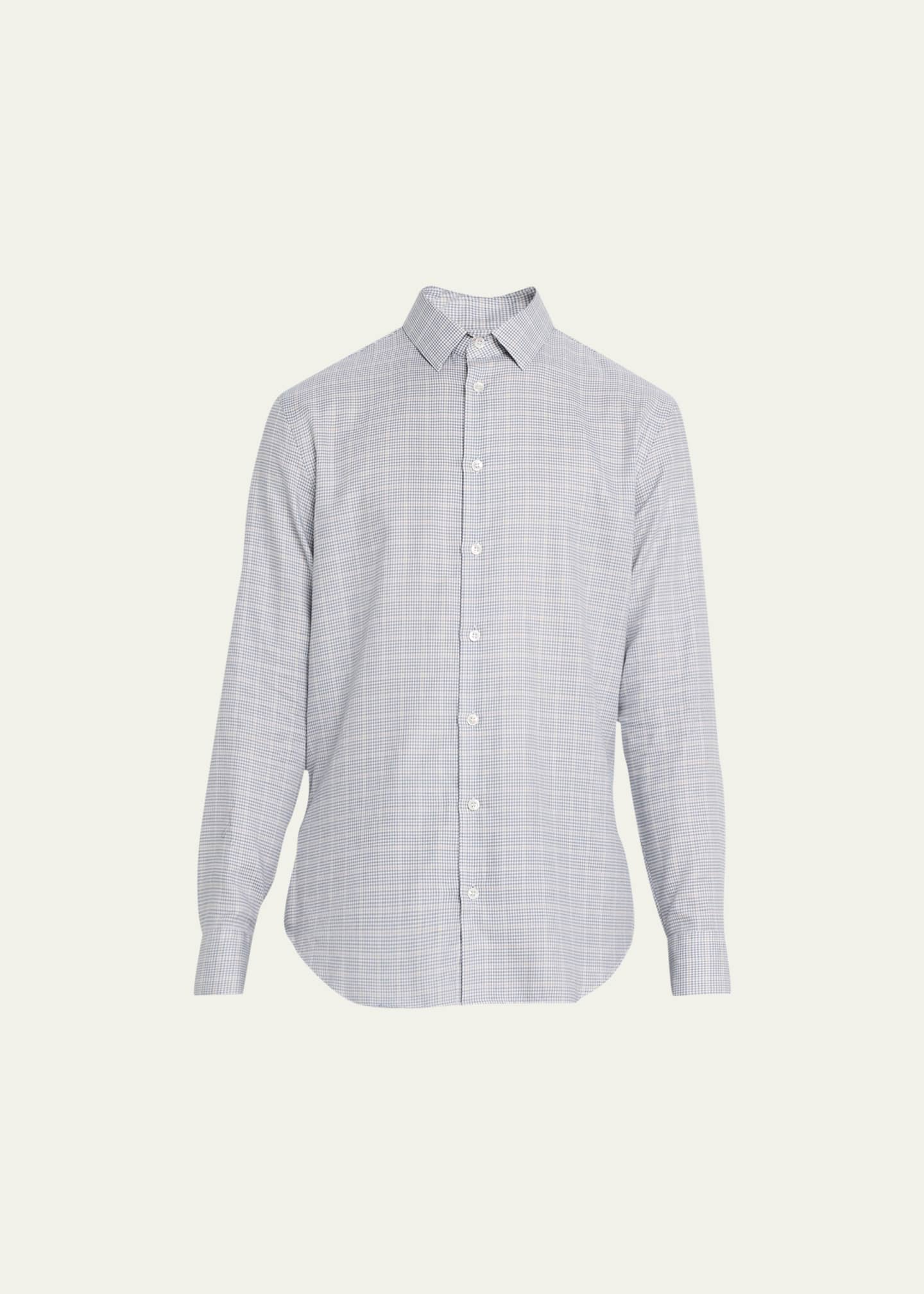 Giorgio Armani Men's Cotton Check Dress Shirt - Bergdorf Goodman