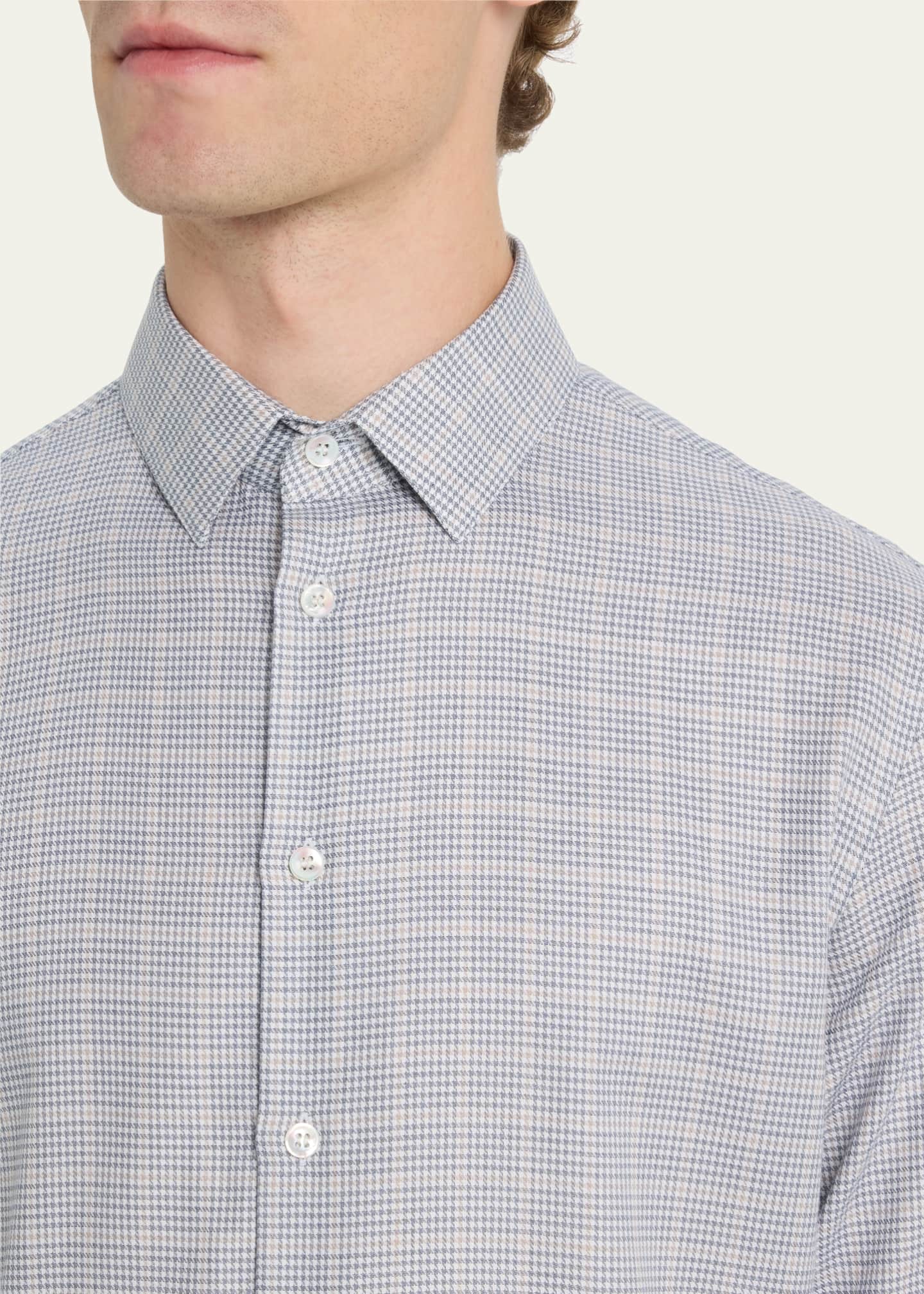 Giorgio Armani Men's Cotton Check Dress Shirt - Bergdorf Goodman