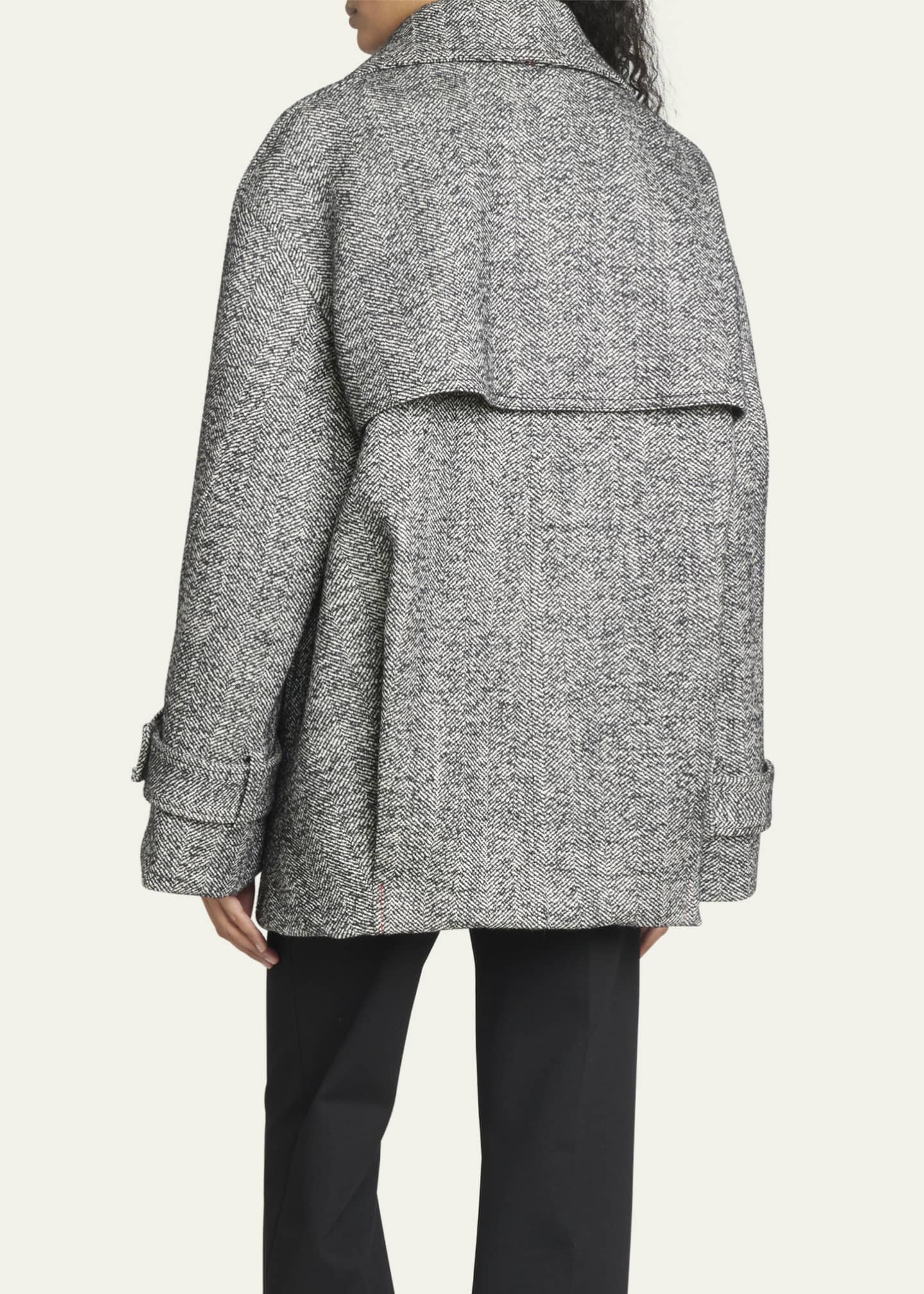 Victoria Beckham Oversized Wool-Blend Peacoat - Bergdorf Goodman