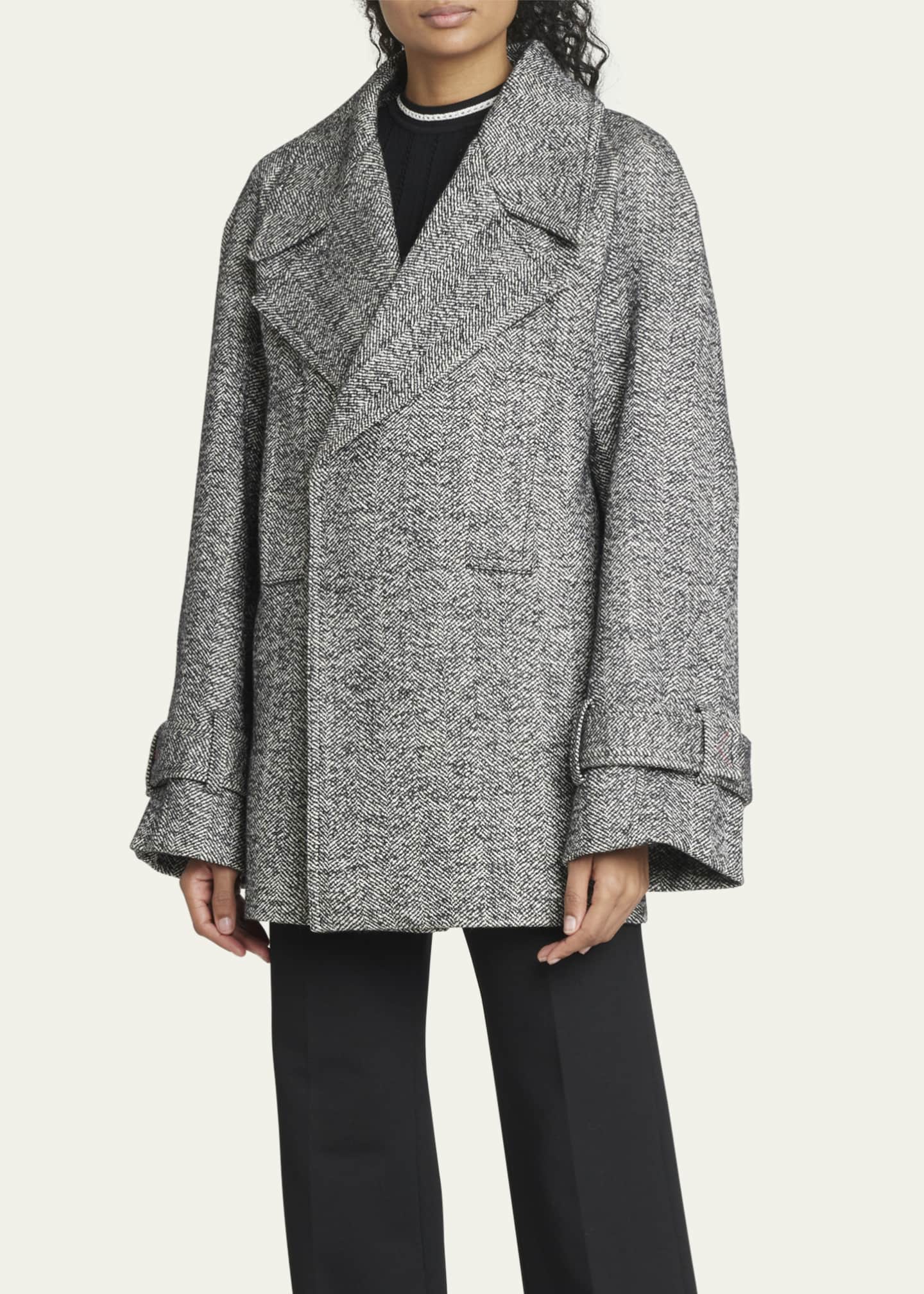 Victoria Beckham Oversized Wool-Blend Peacoat - Bergdorf Goodman