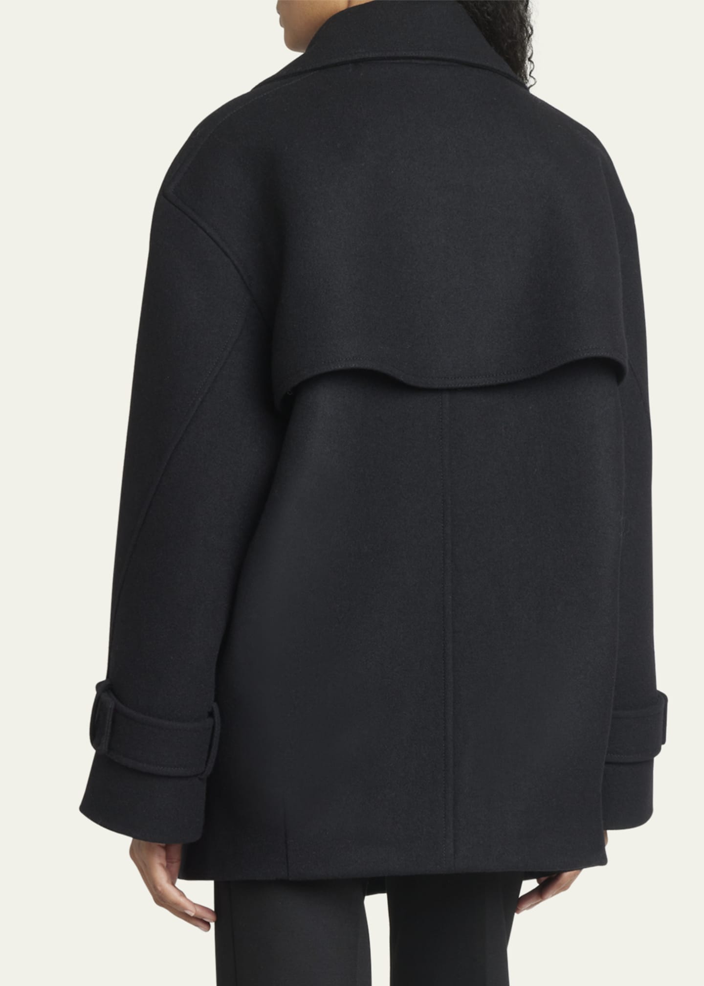 Victoria Beckham Oversized Wool-Blend Peacoat - Bergdorf Goodman
