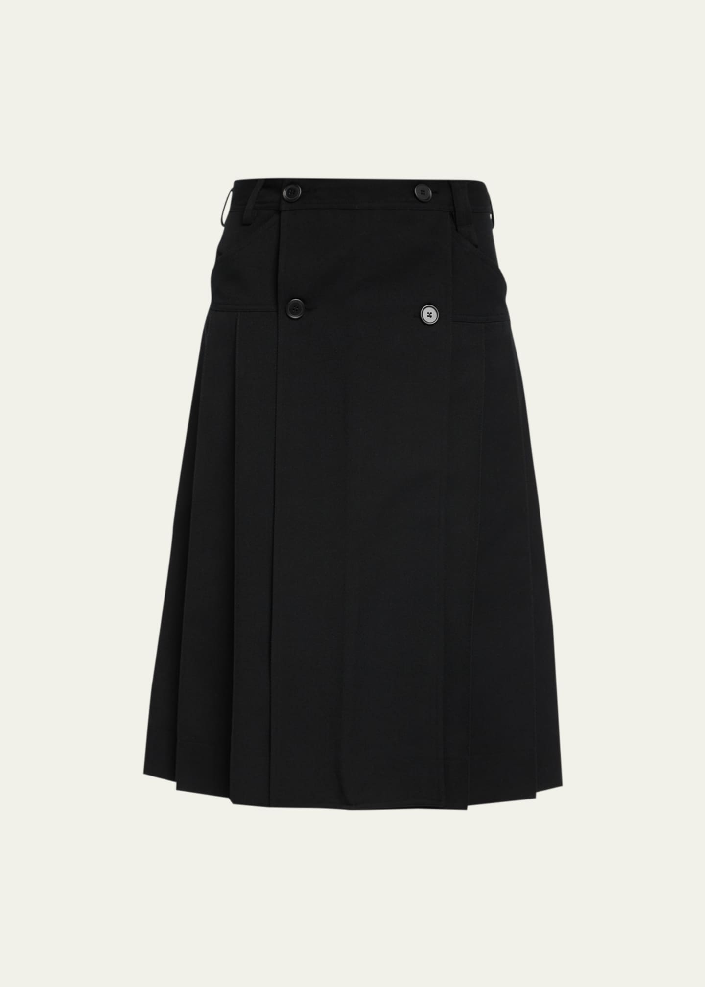 Simone Rocha Men's Classic Pleated Twill Kilt - Bergdorf Goodman