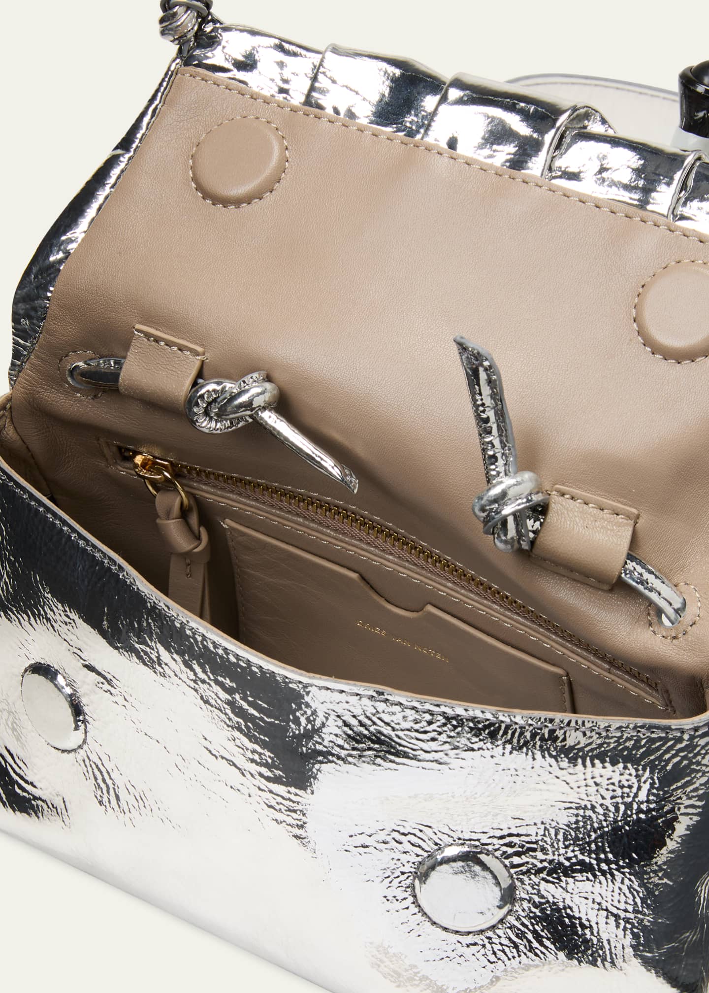 Dries Van Noten Mignon Mini Metallic Leather Shoulder Bag - Bergdorf ...