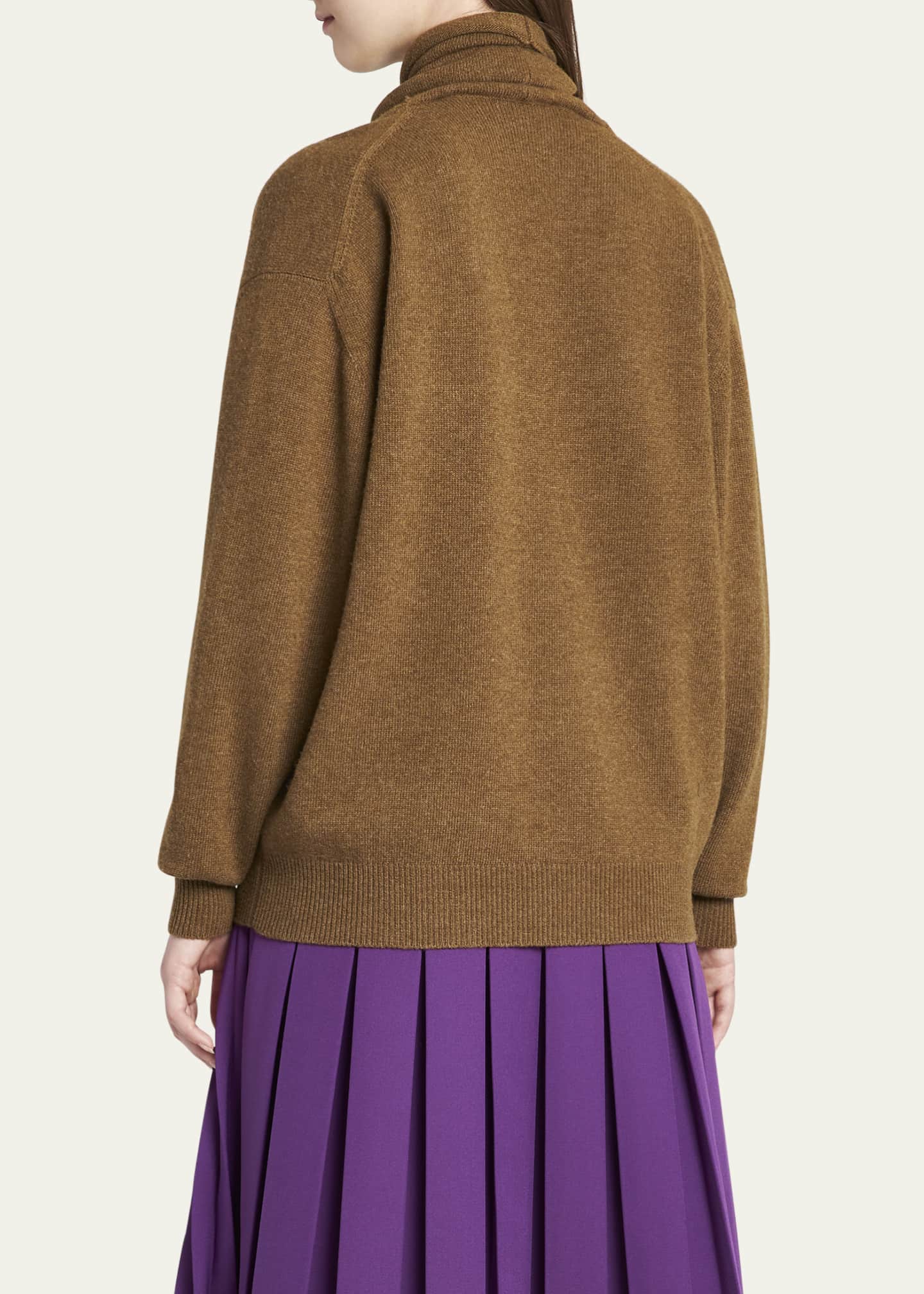 Plan C Scarf-Neck Wool-Cashmere Sweater - Bergdorf Goodman