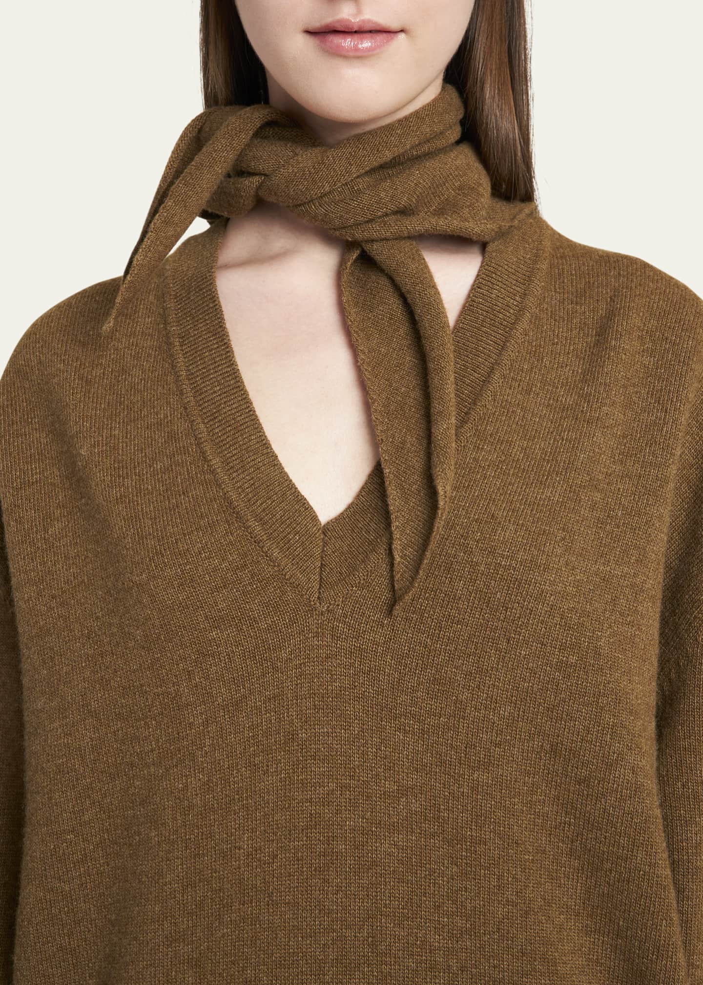 Plan C Scarf-Neck Wool-Cashmere Sweater - Bergdorf Goodman