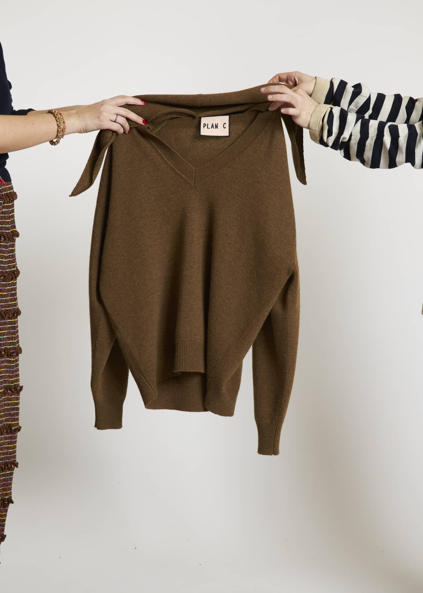Plan C Scarf-Neck Wool-Cashmere Sweater - Bergdorf Goodman