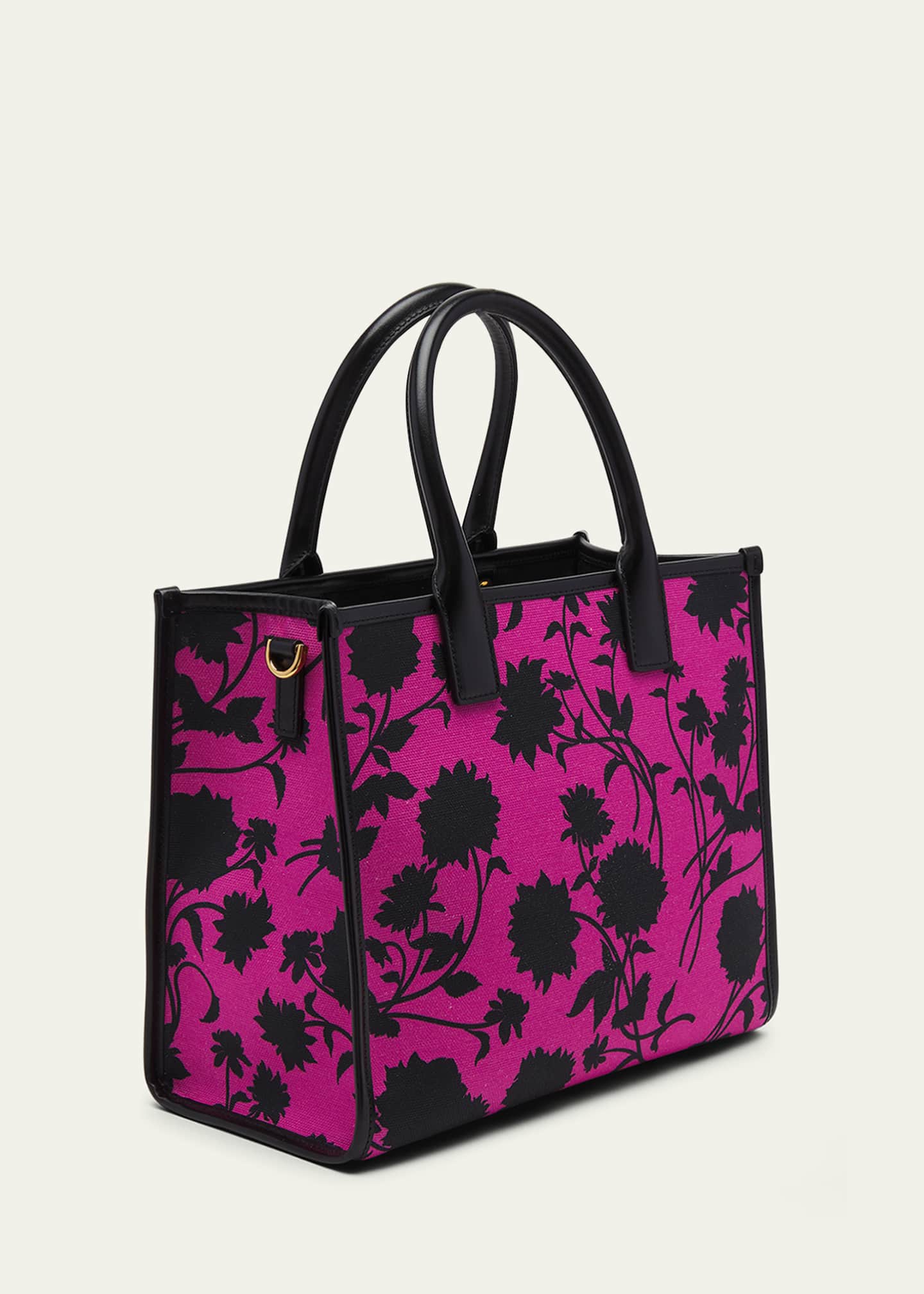 Versace La Medusa Small Floral-Print Tote Bag - Bergdorf Goodman