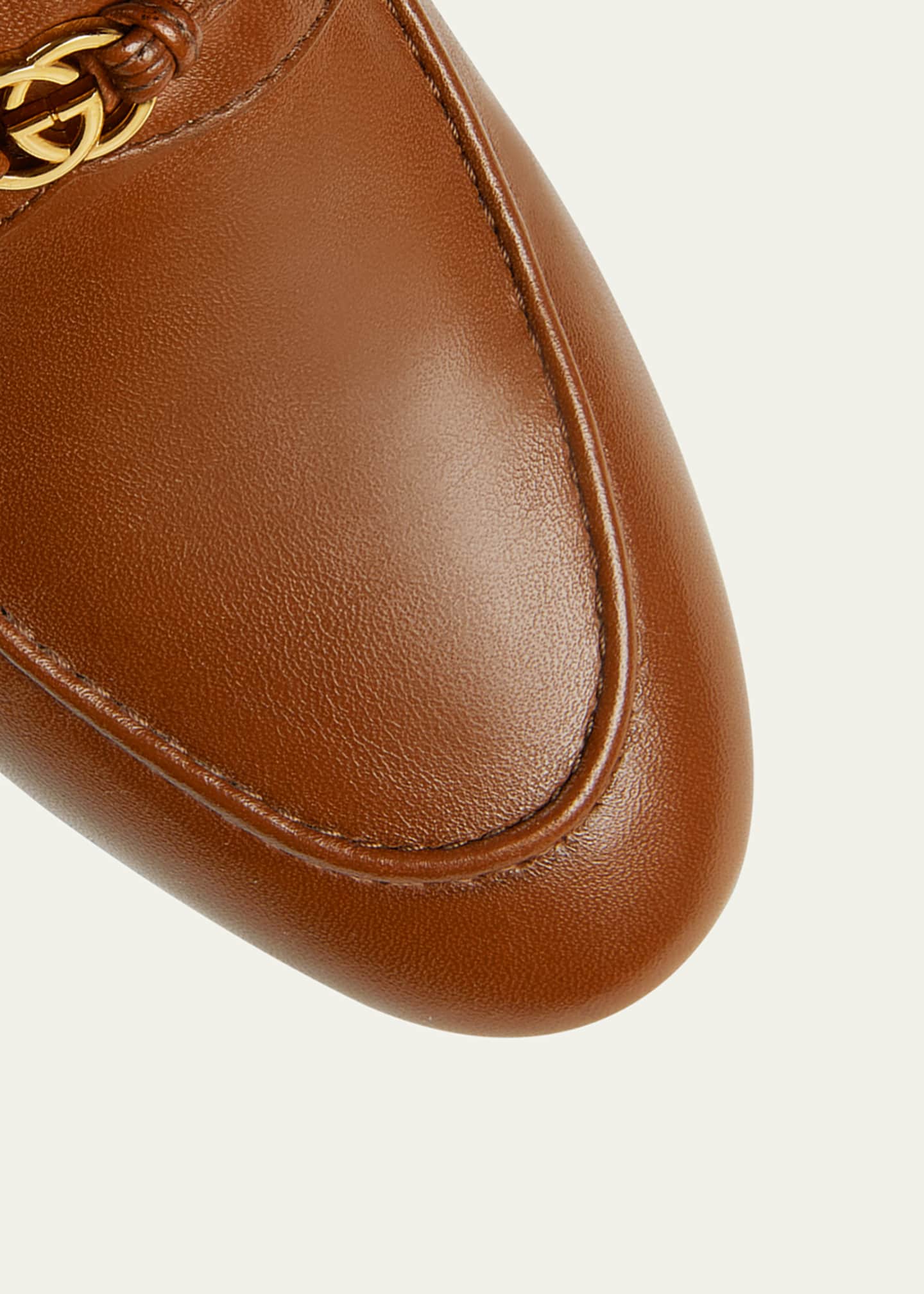 Gucci Ed Leather Medallion Strap Loafers - Bergdorf Goodman