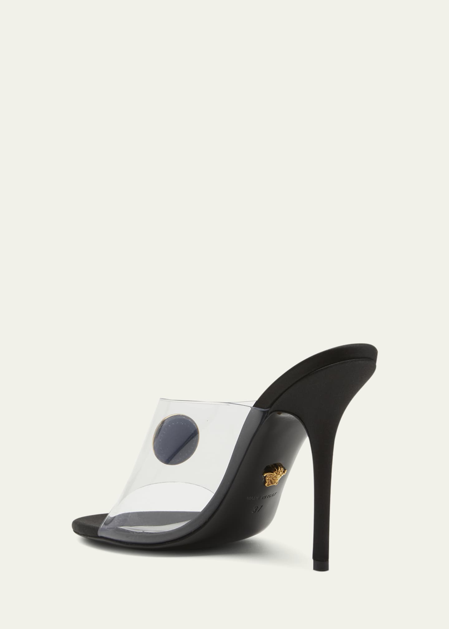 Versace Medusa Clear Stiletto Mule Sandals - Bergdorf Goodman