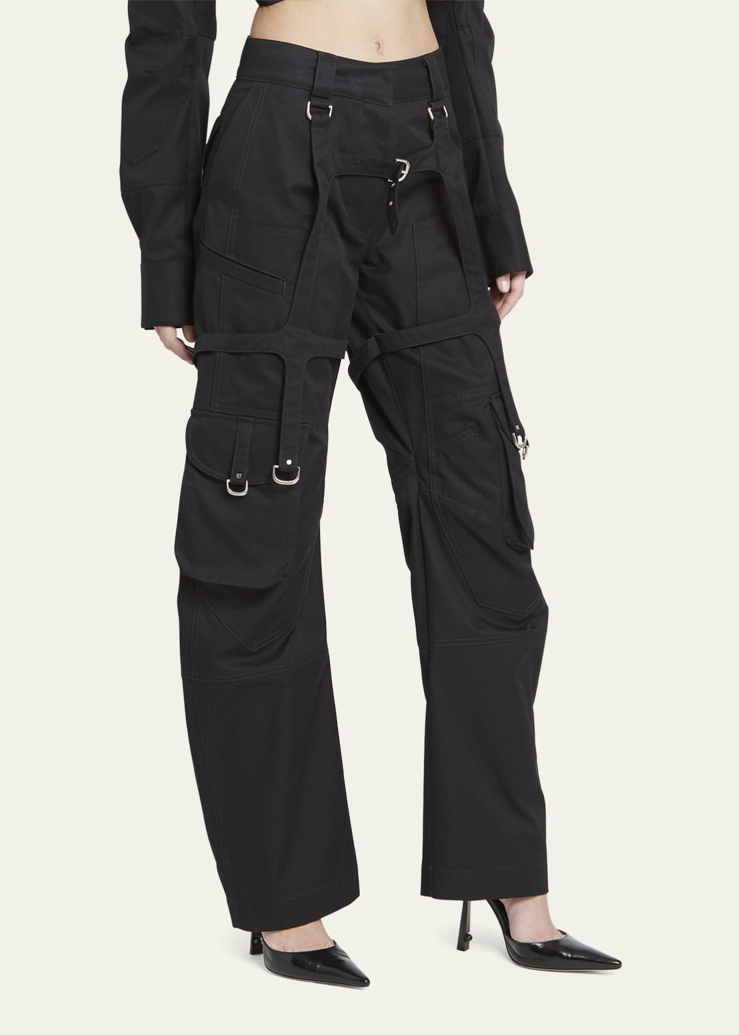 Off-White Harness Cargo Crop Shirt - Bergdorf Goodman