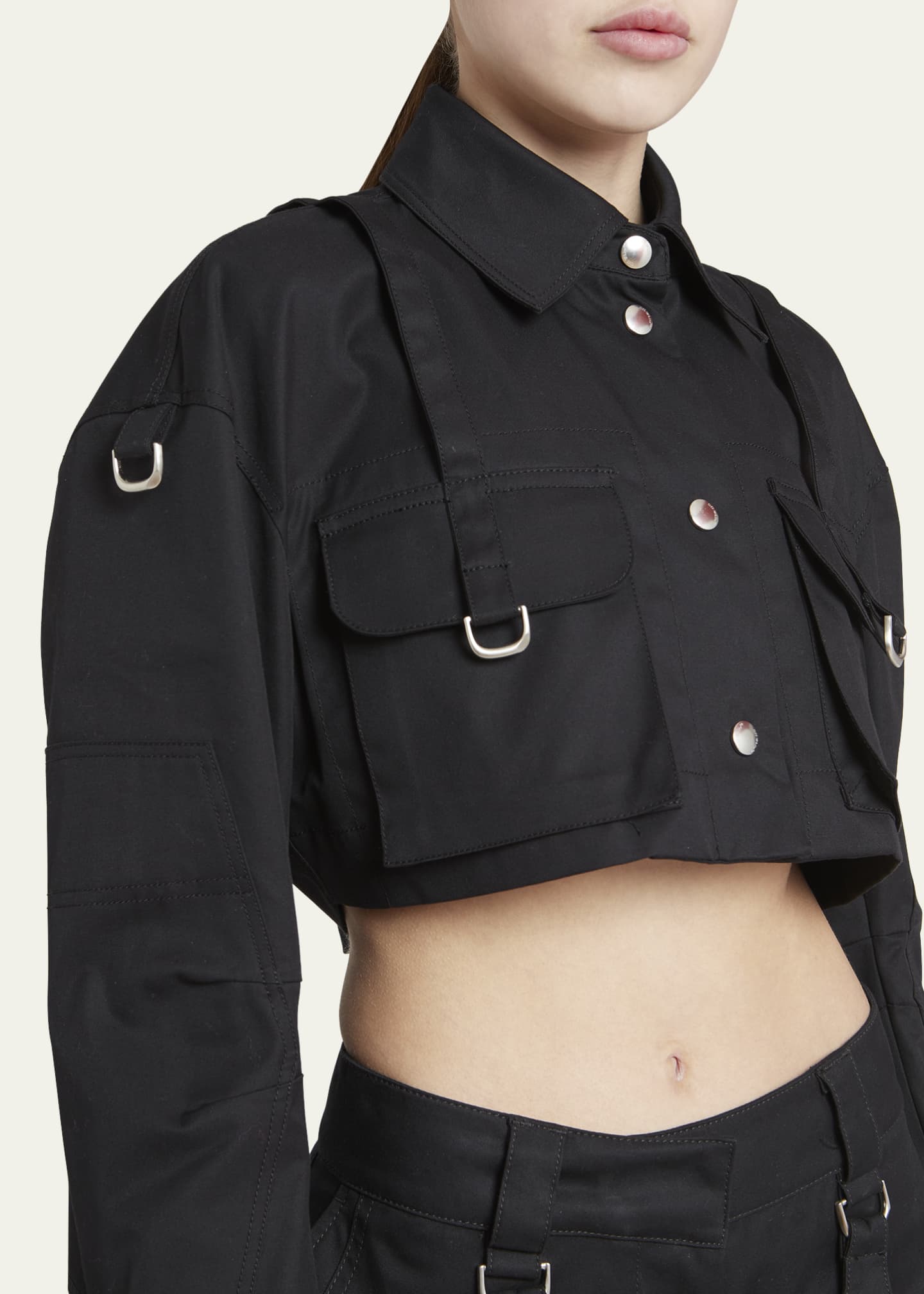 Off-White Harness Cargo Crop Shirt - Bergdorf Goodman
