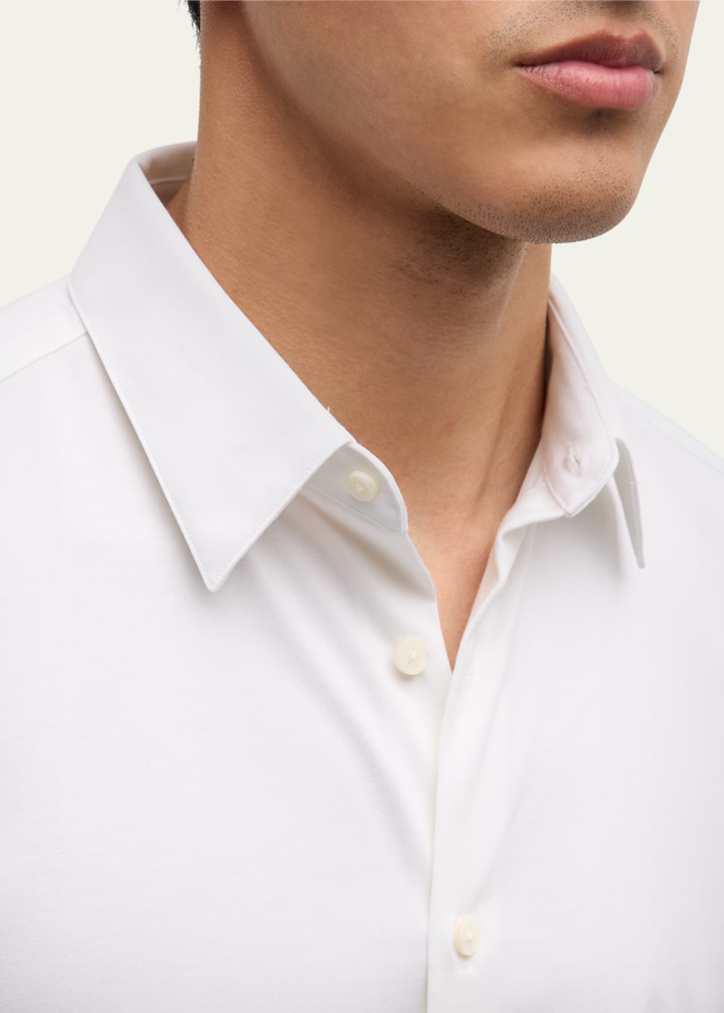 Theory Men's Irving Short Sleeve Shirt in Structure Knit - Bergdorf Goodman